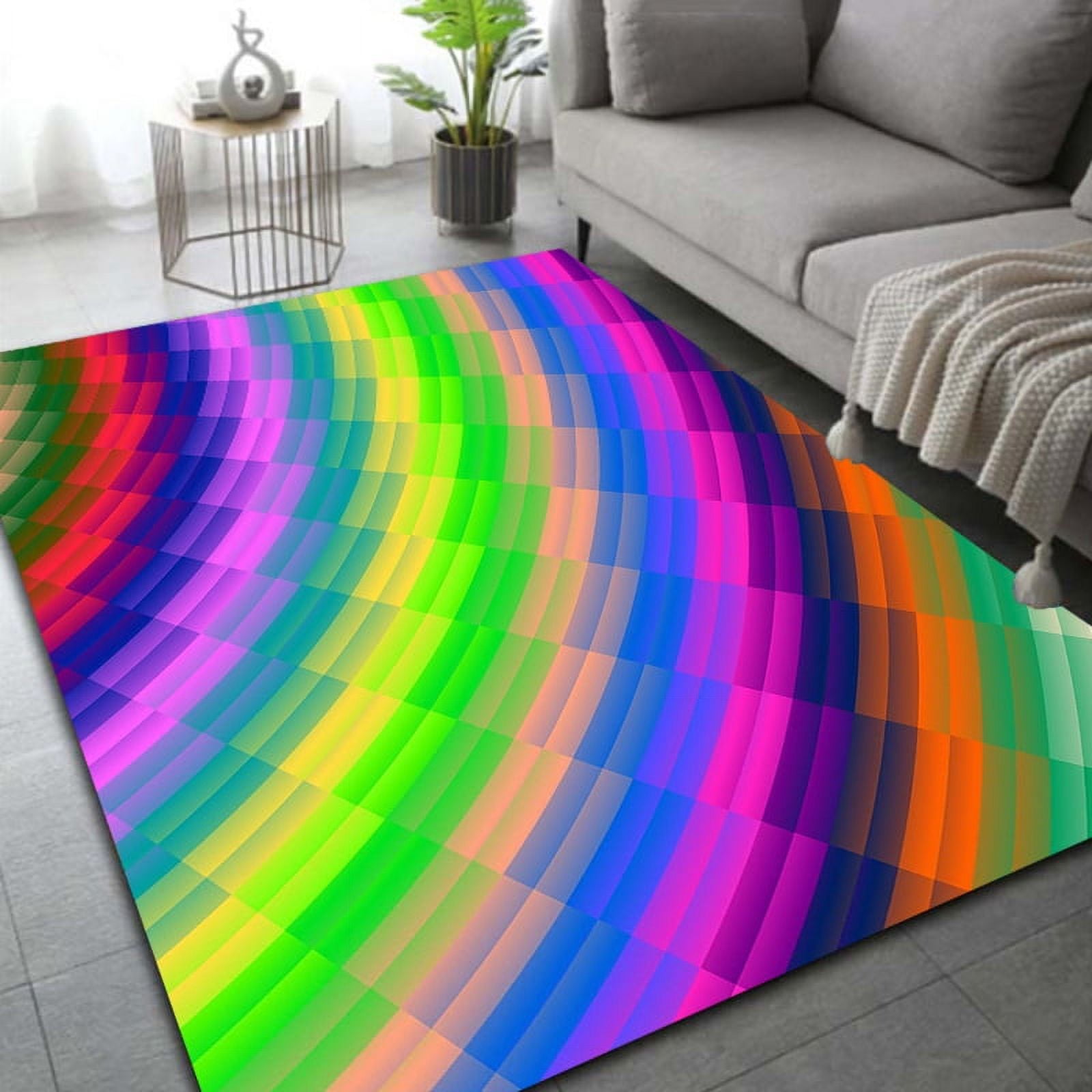 Colorful Carpet for Bathroom Living Room Bedroom Soft Non-Slip Carpet ...