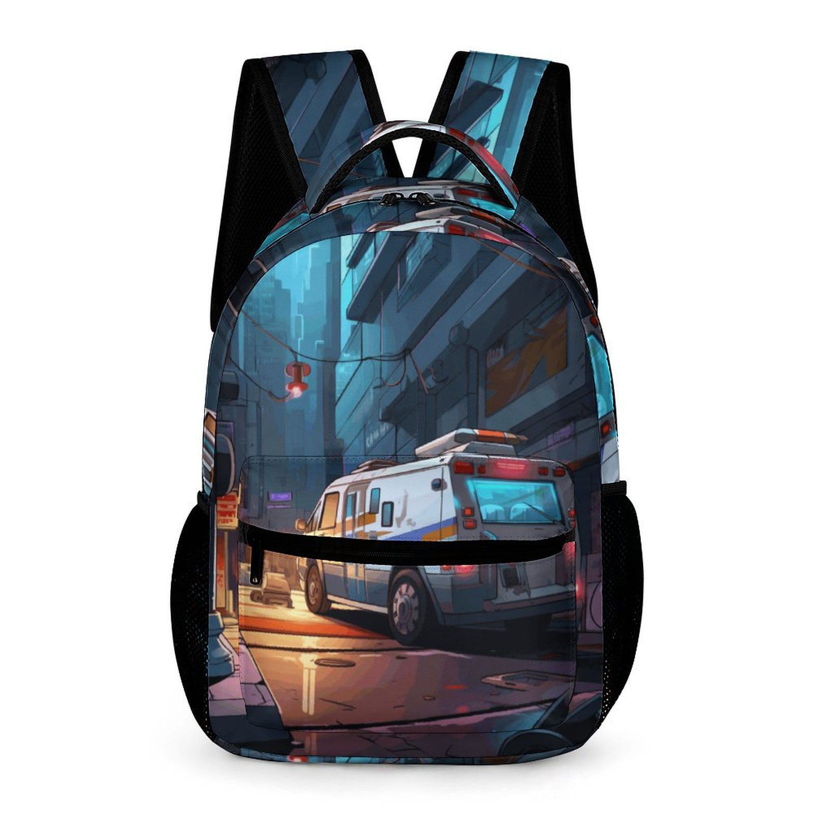 Colorful CarsBackpack Purse with Multiple Pockets Personalized Travel ...
