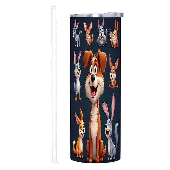 Colorful Cartoon Animal Design 20 oz Stainless Steel Insulated Tumbler ...