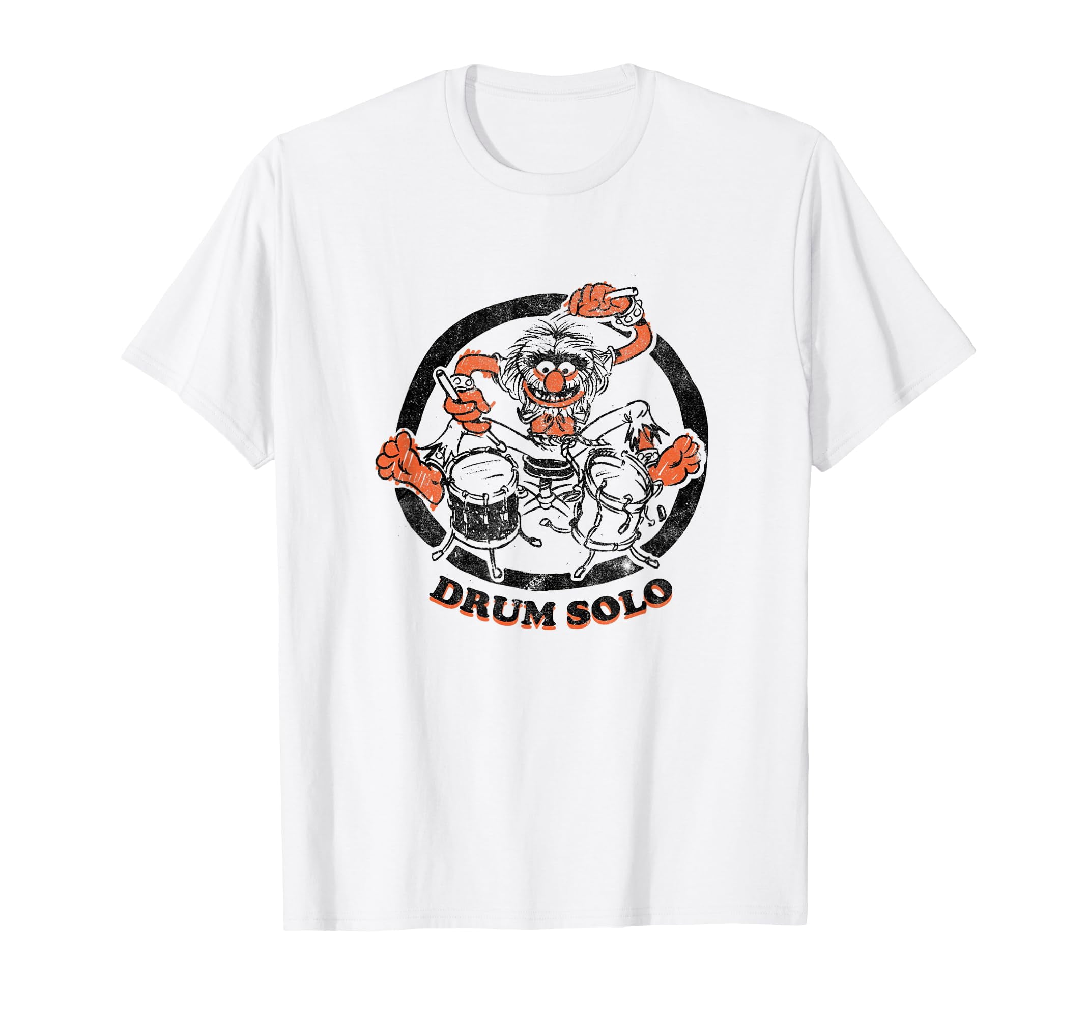 Colorful Cartoon Animal Drum Solo Vintage T-Shirt for Music Lovers ...
