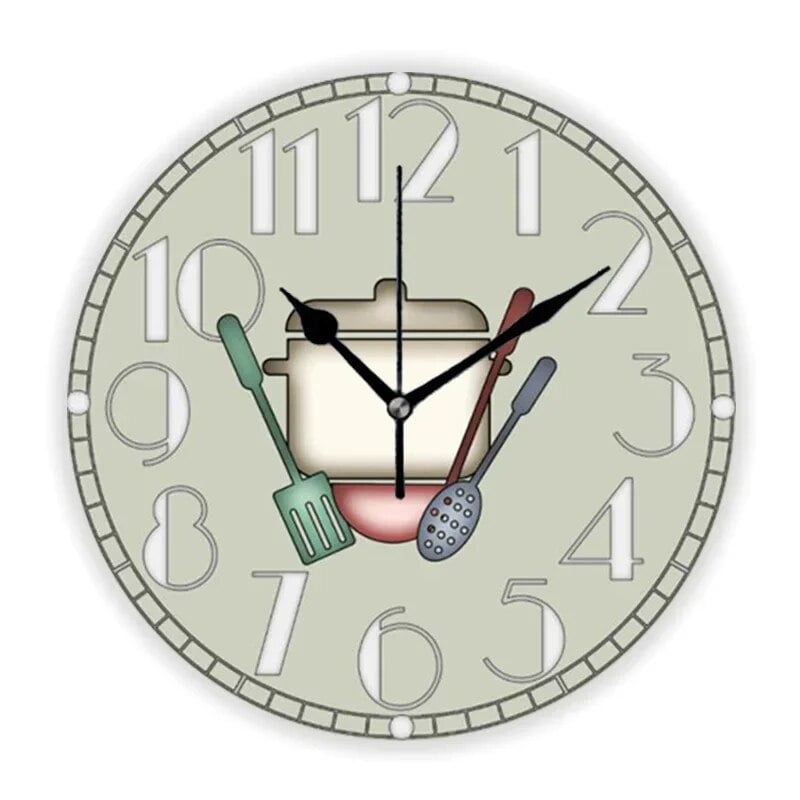 Colorful Cartoon Baker Bakery Cupcake Donut Pastry Chef Wall Clock ...