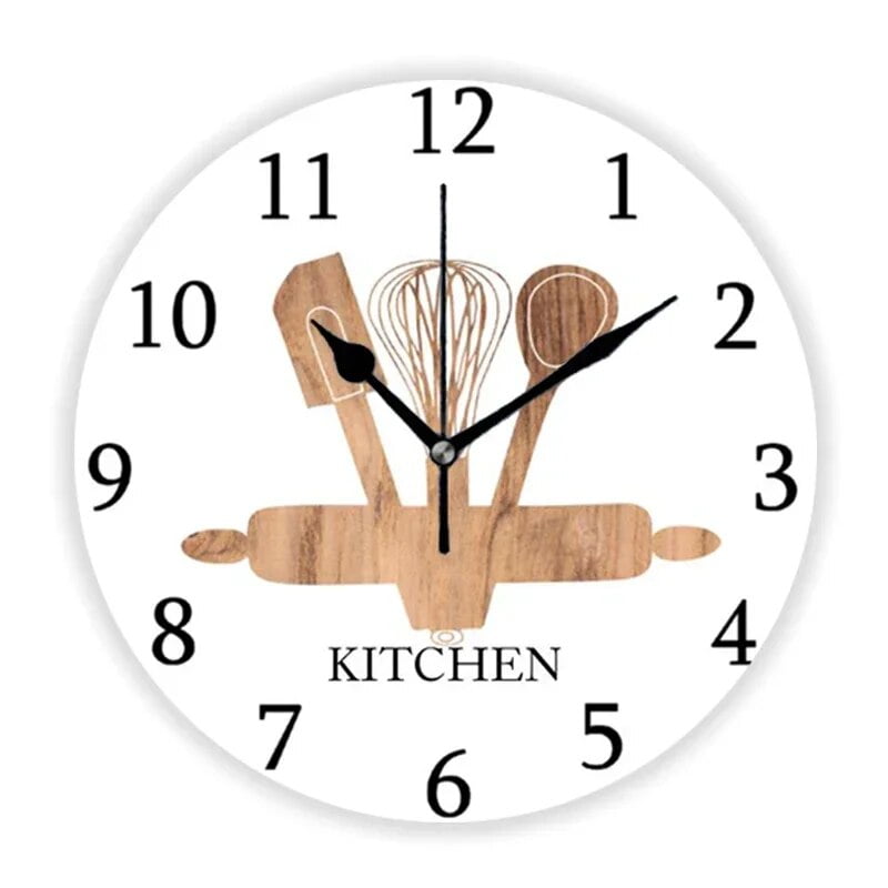 Colorful Cartoon Baker Bakery Cupcake Donut Pastry Chef Wall Clock ...