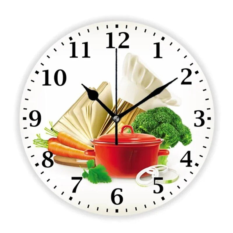 Colorful Cartoon Baker Bakery Cupcake Donut Pastry Chef Wall Clock ...