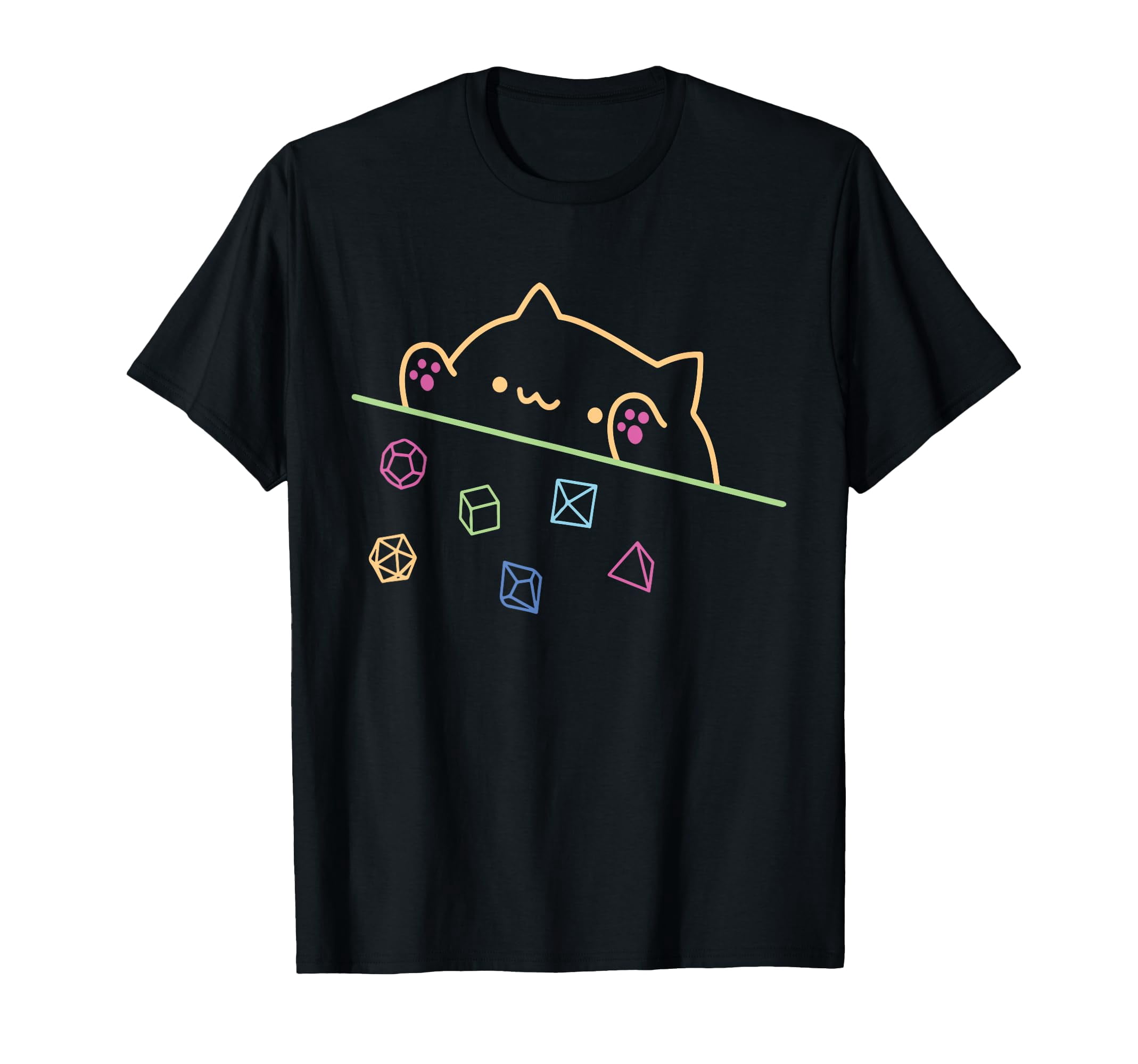 Colorful Cartoon Cat Neon T-Shirt for Fun and Creative Expression ...