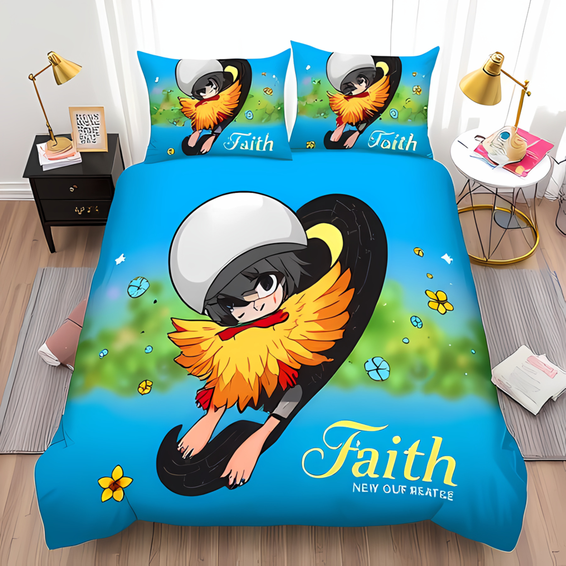 Colorful Cartoon Character 3-Piece Duvet Cover Set - Cheerful Design ...