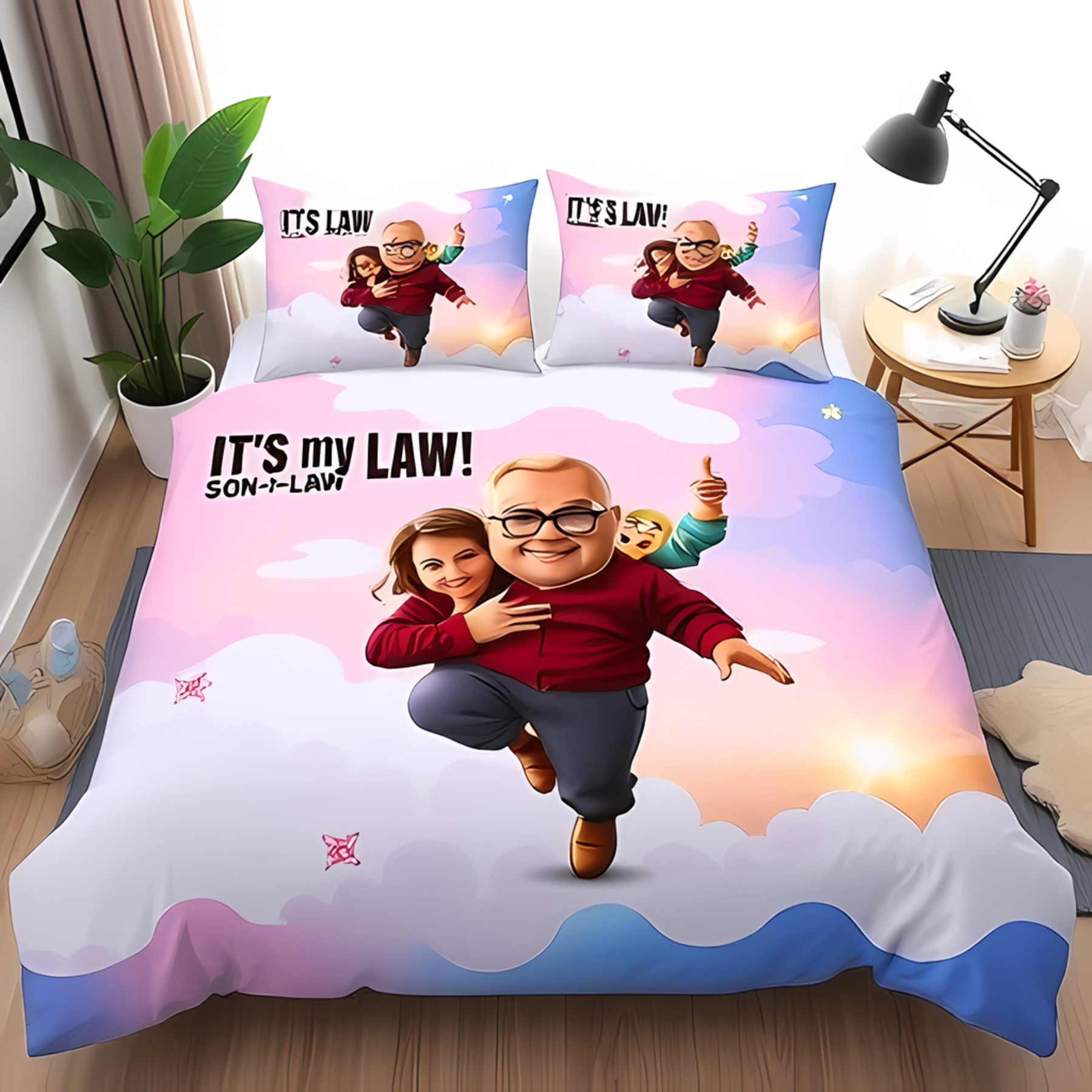 Colorful Cartoon Character Duvet Cover Set - 3-Piece Bedding with ...