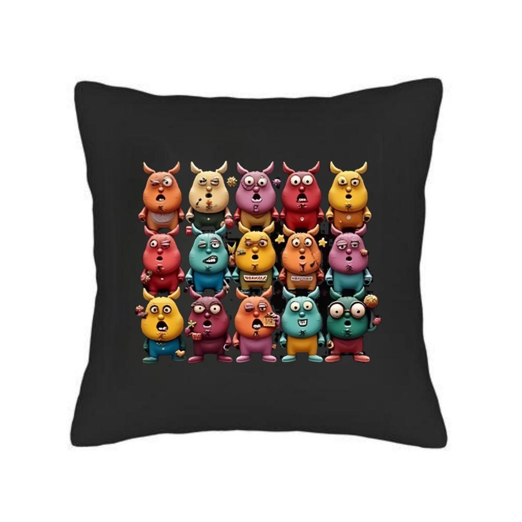Colorful Cartoon Character Throw Pillow Covers 18x18 Set of 2 - Vibrant ...