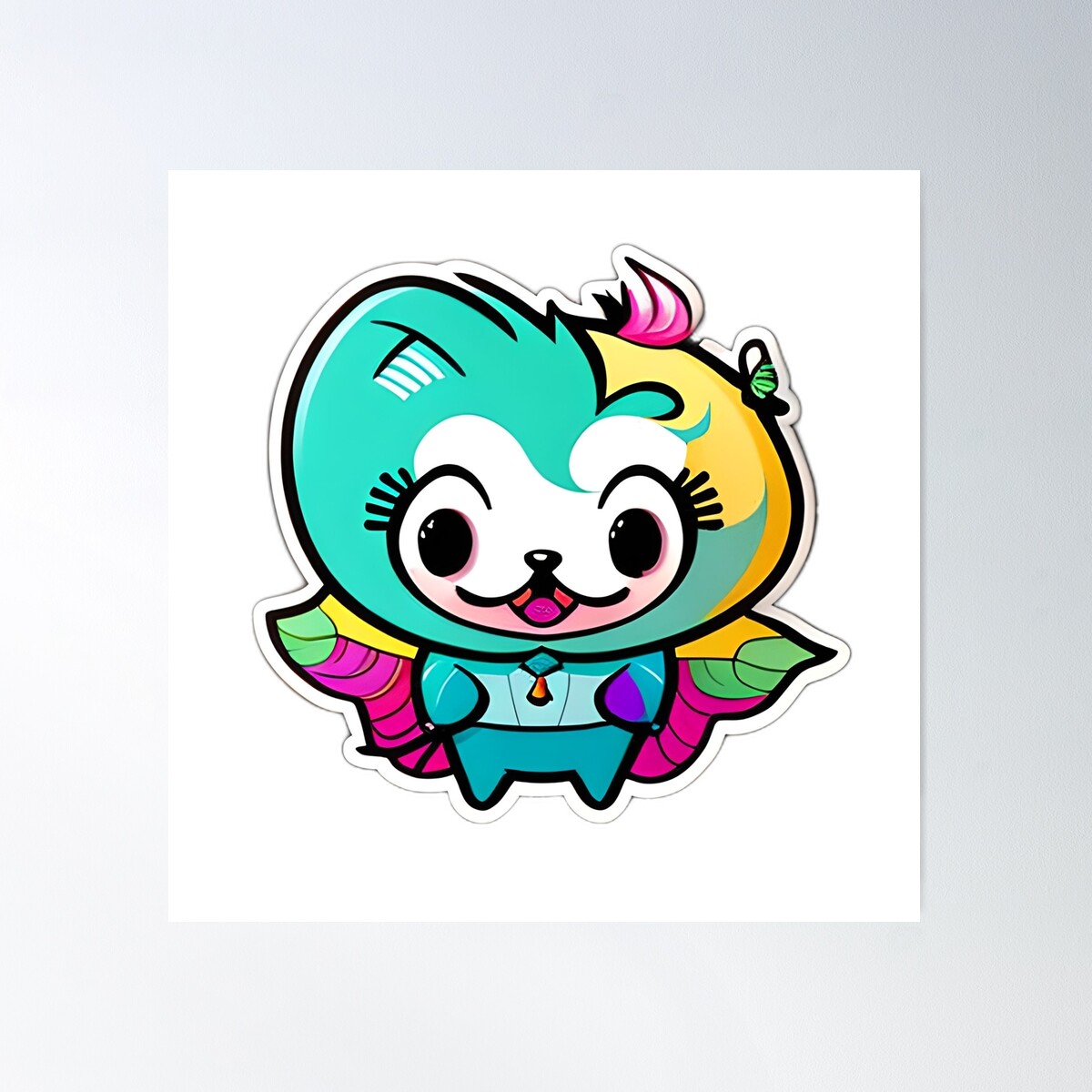 Colorful Cartoon Characters, Cute Multi-Colored Appearance. Poster Wall ...