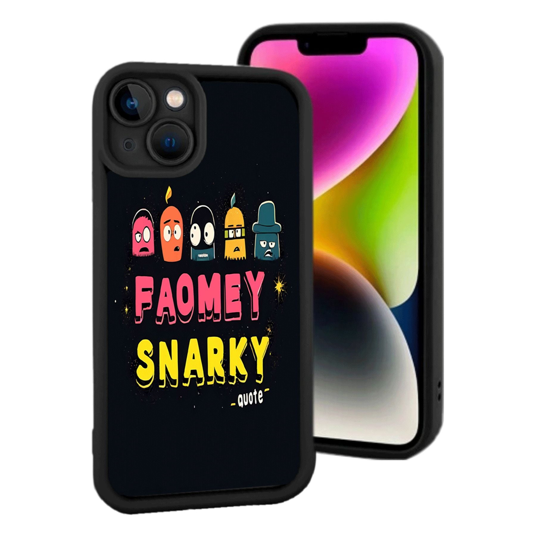 Colorful Cartoon Characters Phone Case for iPhone 15 - Lightweight ...