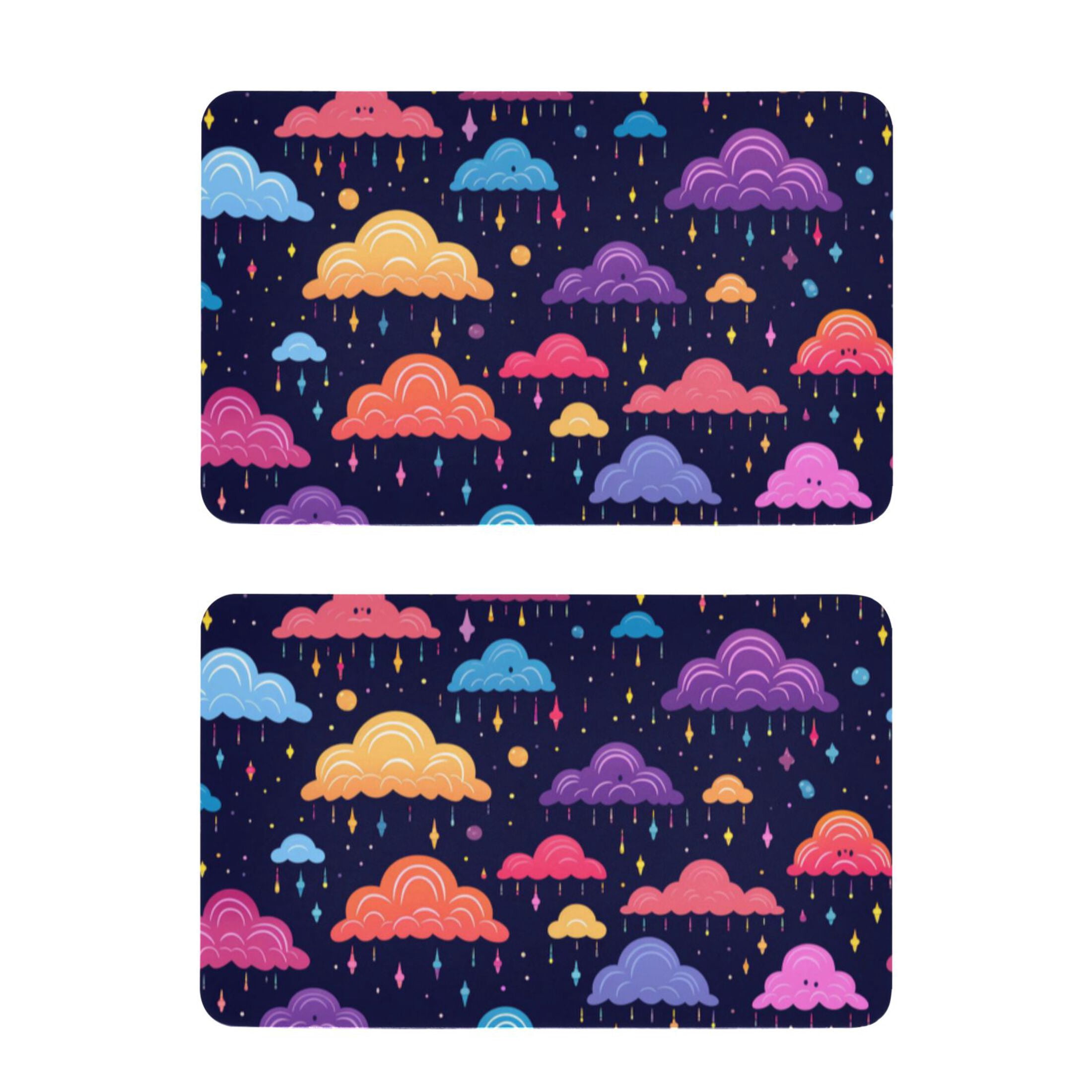 Colorful Cartoon Clouds Refrigerator Magnet Stickers Square Fridge ...