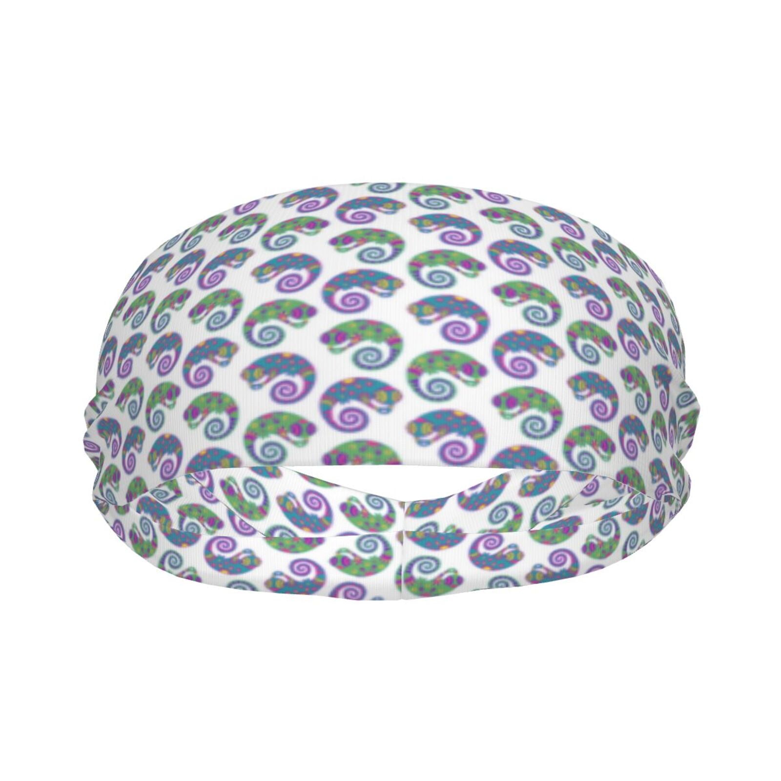 Colorful Cartoon Cute Lizard Sports Headbands for Men/Women Workout ...