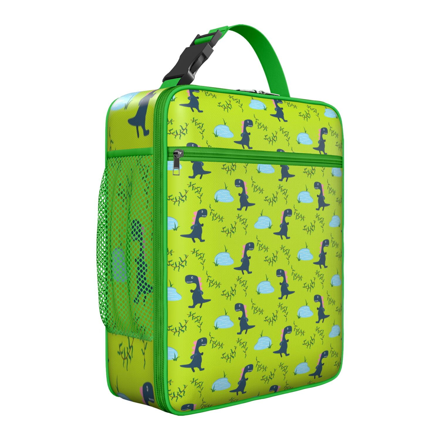 Colorful Cartoon Dino Lover Lunch Tote, Dinosaur Skeleton Print Thermal ...