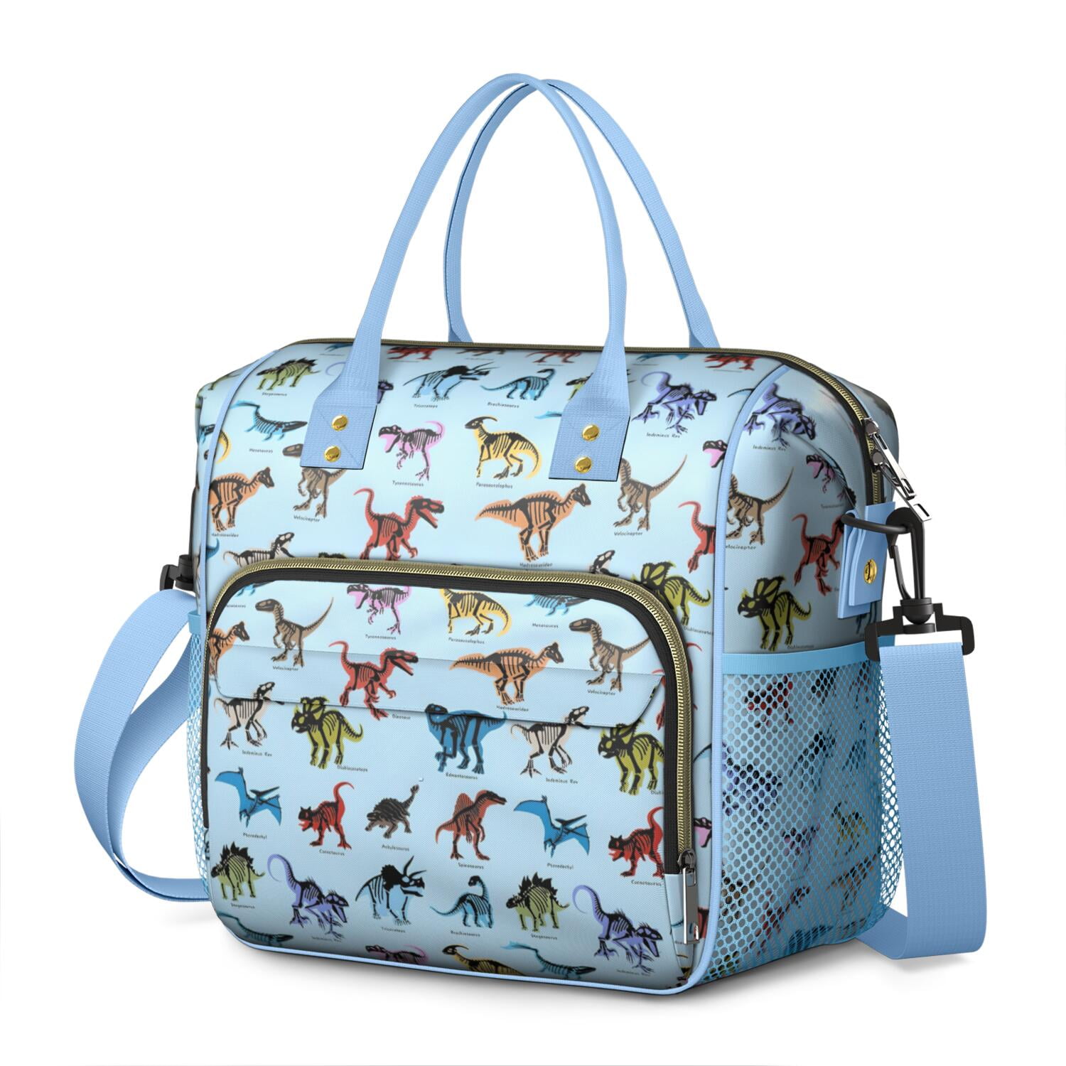 Colorful Cartoon Dinosaurs Pattern Womens Lunch Box for Work,Insulated ...