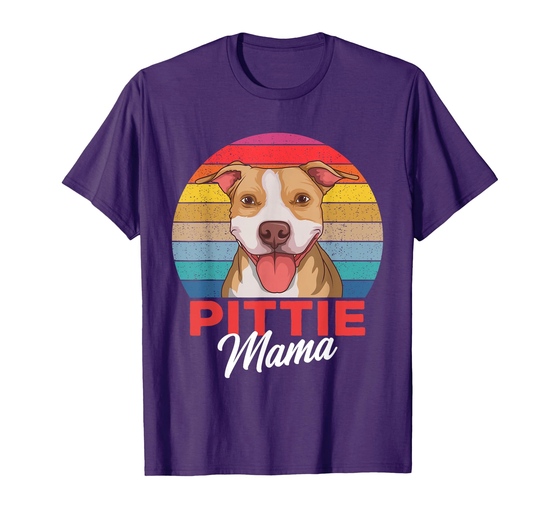 Colorful Cartoon Dog T-Shirt for Pittie Mama Dog Lovers - Walmart.com