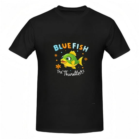 Colorful Cartoon Fish Cotton Short Sleeve T-Shirt for Women - Playful ...