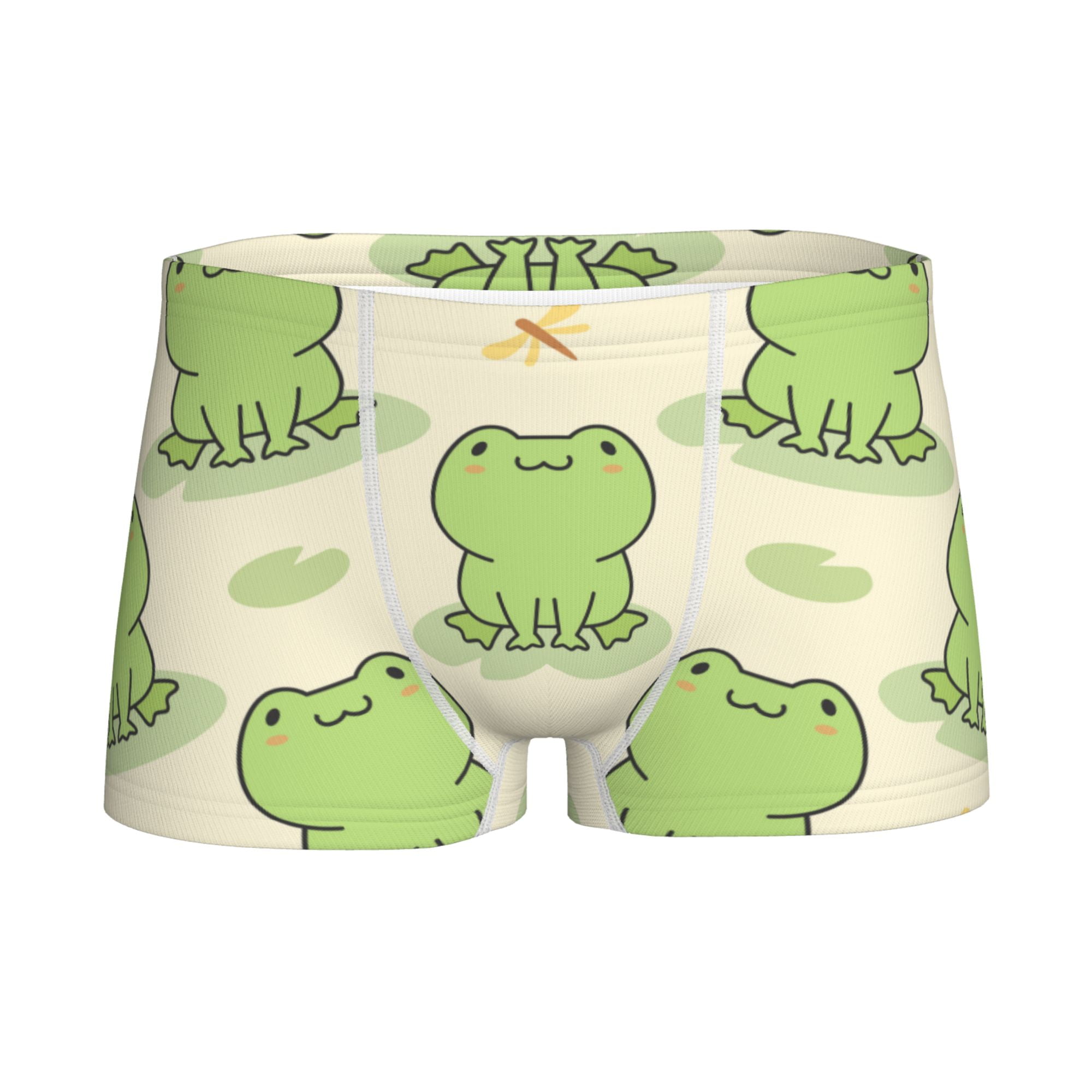 Colorful Cartoon Frog Boys'100% Cotton Boxer Brief Soft Moisture ...