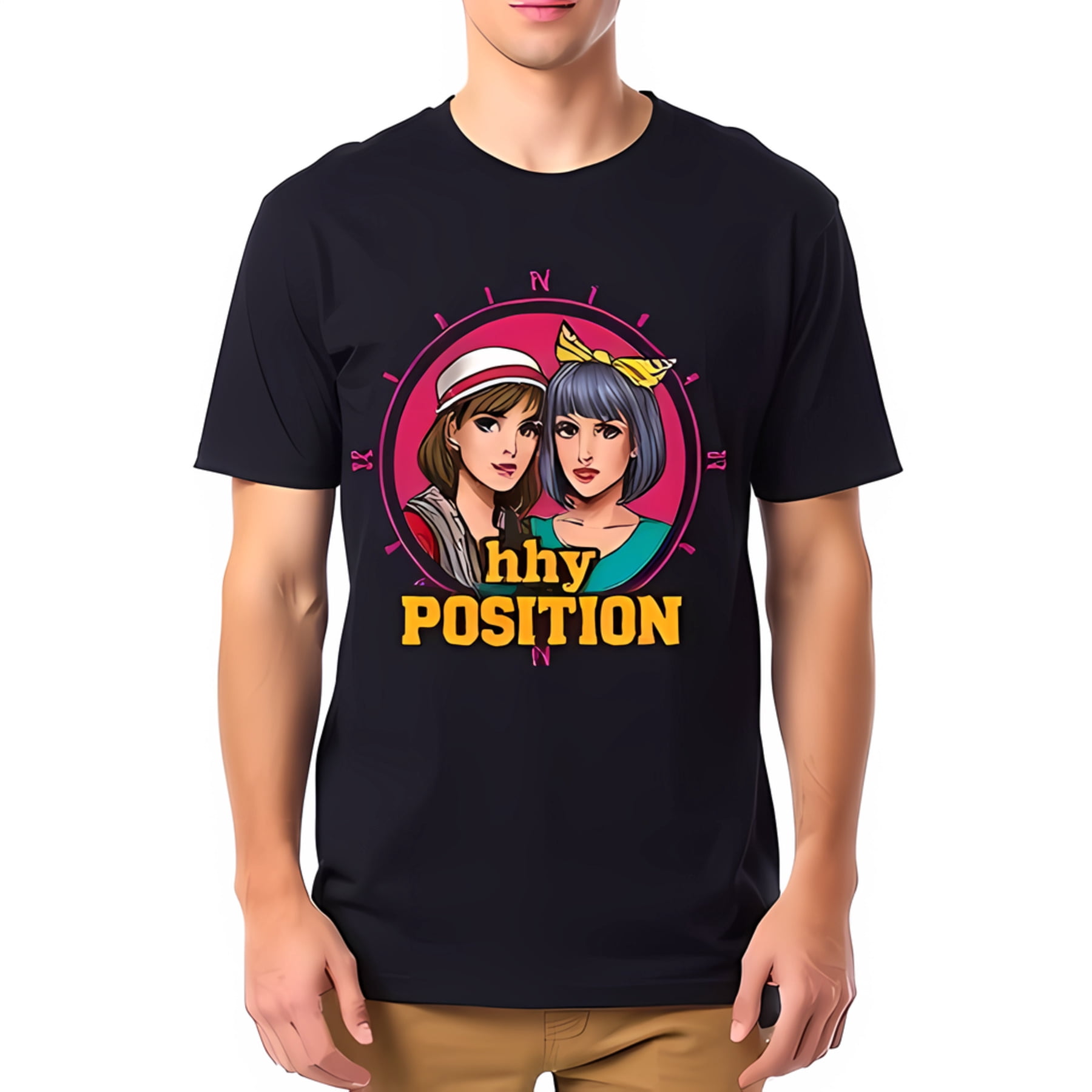 Colorful Cartoon Graphic Cotton Short Sleeve T-Shirt with Playful ...