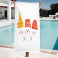 Colorful Cartoon Hat Pattern Beach Towel - Fun Travel Bath Towel for ...