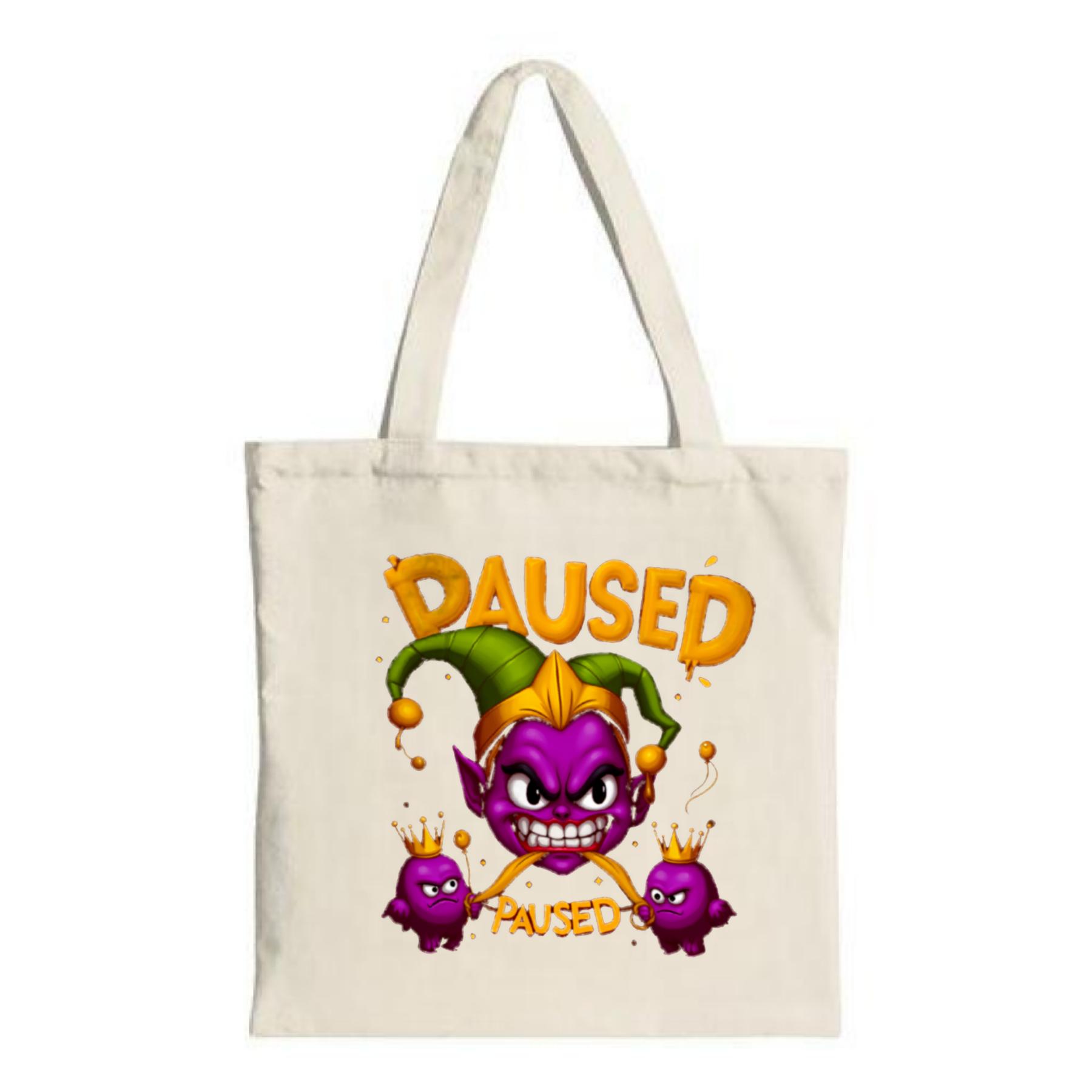Colorful Cartoon Jester Tote Bag - Playful design with jester in green ...
