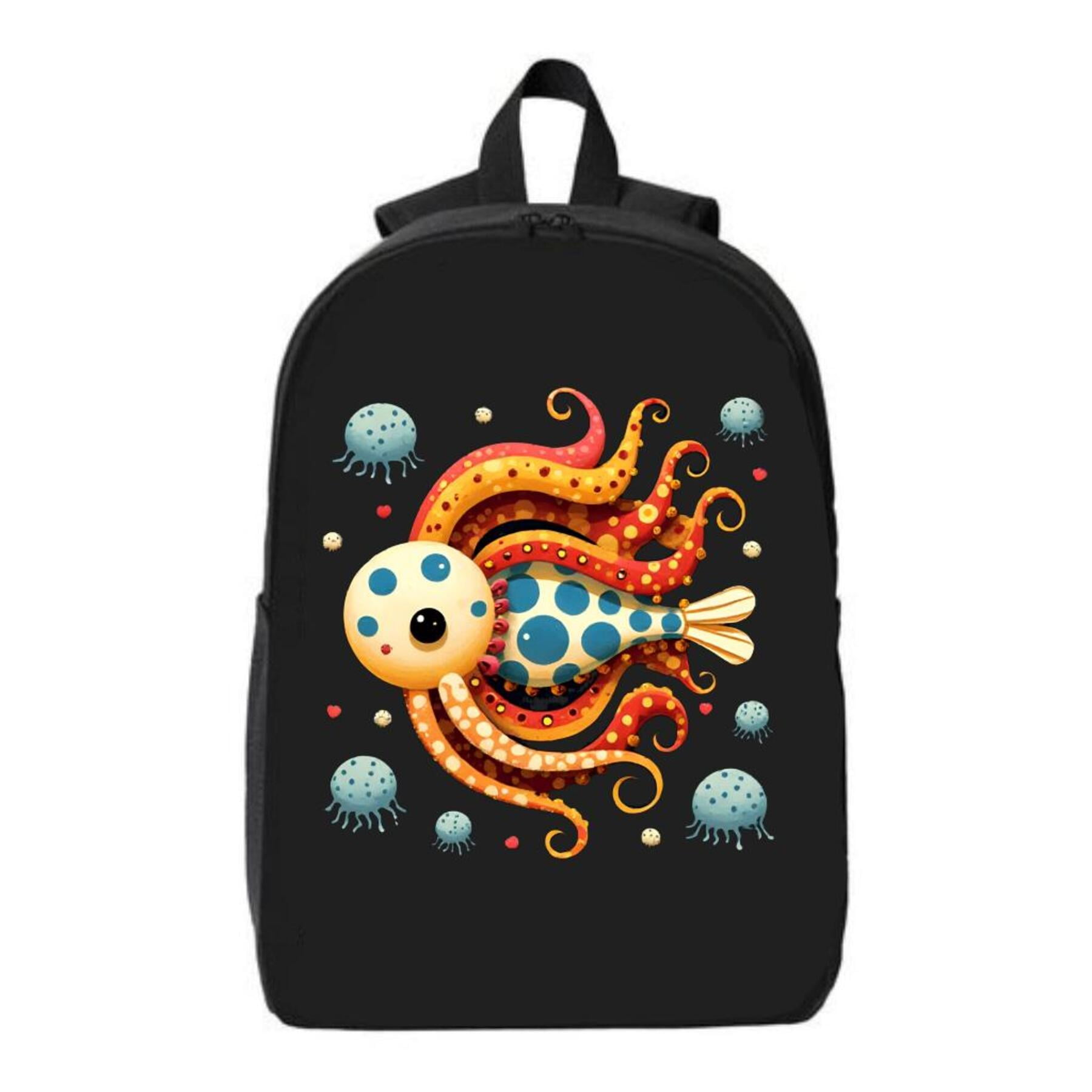 Colorful Cartoon Octopus Laptop Backpack for College & High School ...