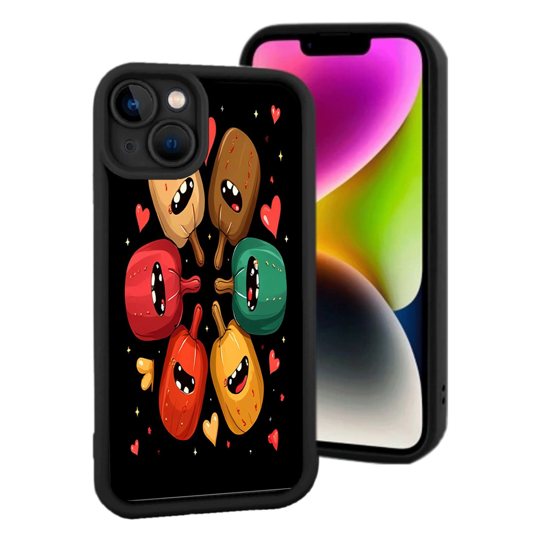 Colorful Cartoon Popsicle Design iPhone 15 Case - Yellowing Resistant ...