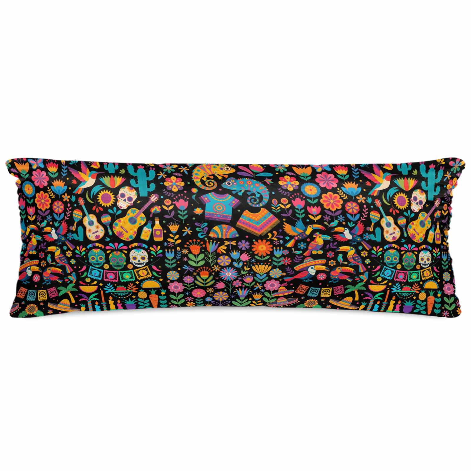 Colorful Cartoon Satin Pillowcase for Hair and Skin with Zipper, Soft ...