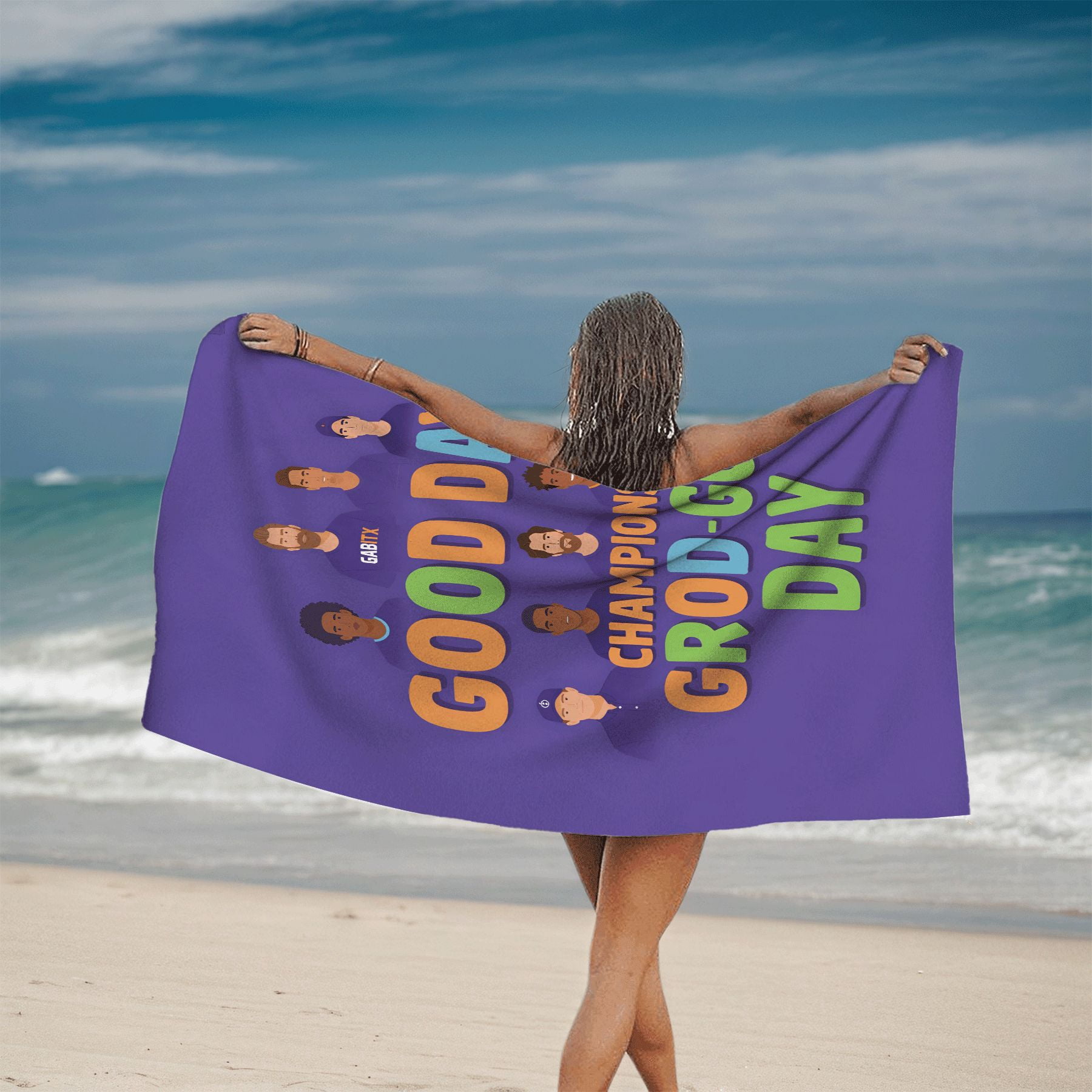 Colorful Cartoon Sports Jersey Design Beach Towel - Perfect for Pool ...