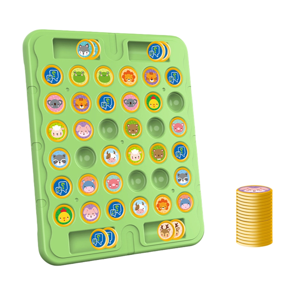 Colorful Cartoon Strategy Game Flip Chess Board Toy for Kids Family Fun ...