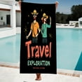 Colorful Cartoon Travel Towel - Fun Beach & Pool Towel with Travel ...