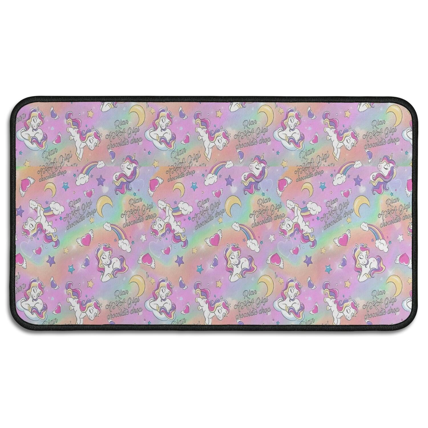 Colorful Cartoon Unicorn Pattern Door Rugs,Washable Non Slip Door Mats ...