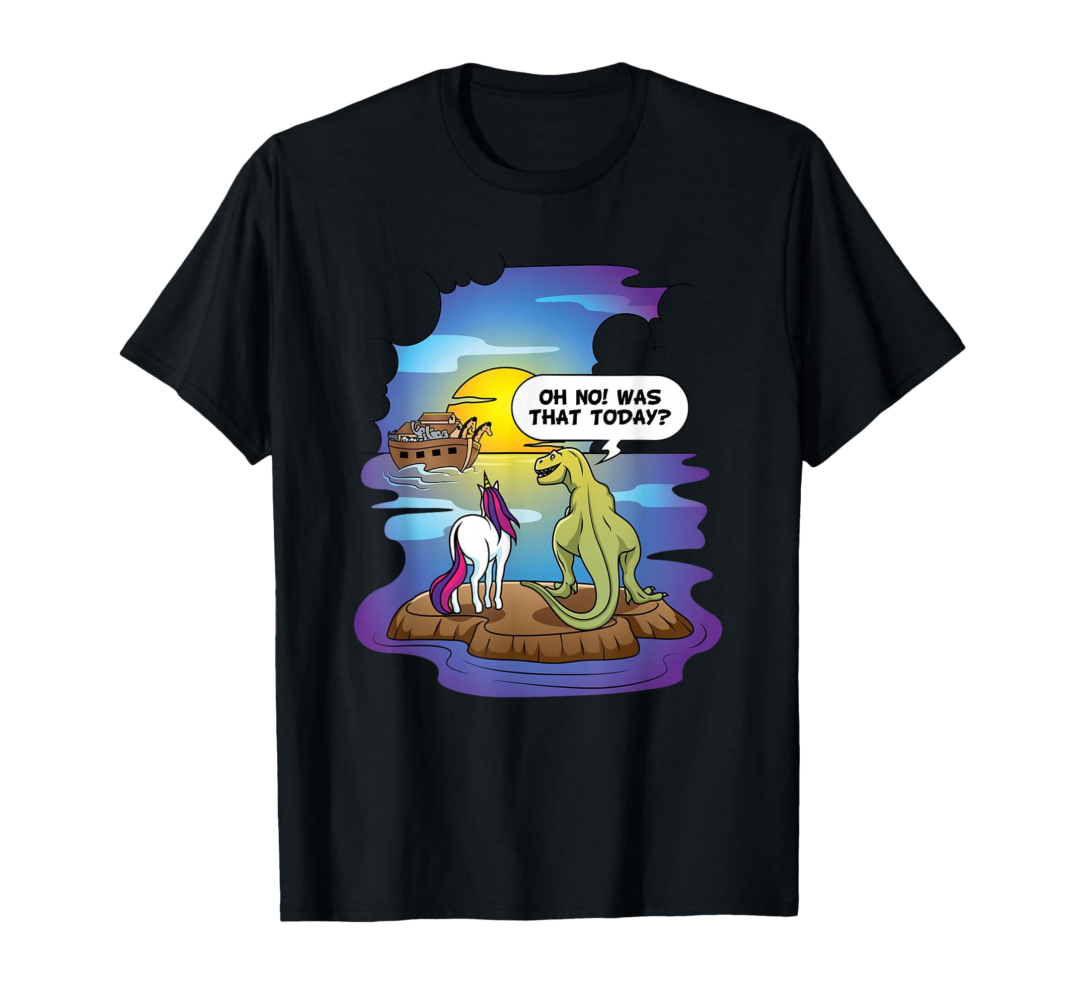 Colorful Cartoon Unicorn and Dinosaur T-Shirt for Fun and Imaginative ...