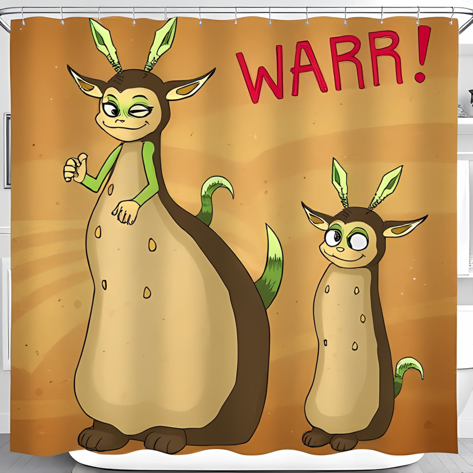 Colorful Cartoon Vegetable Creatures Shower Curtain - Fun Pod Design ...