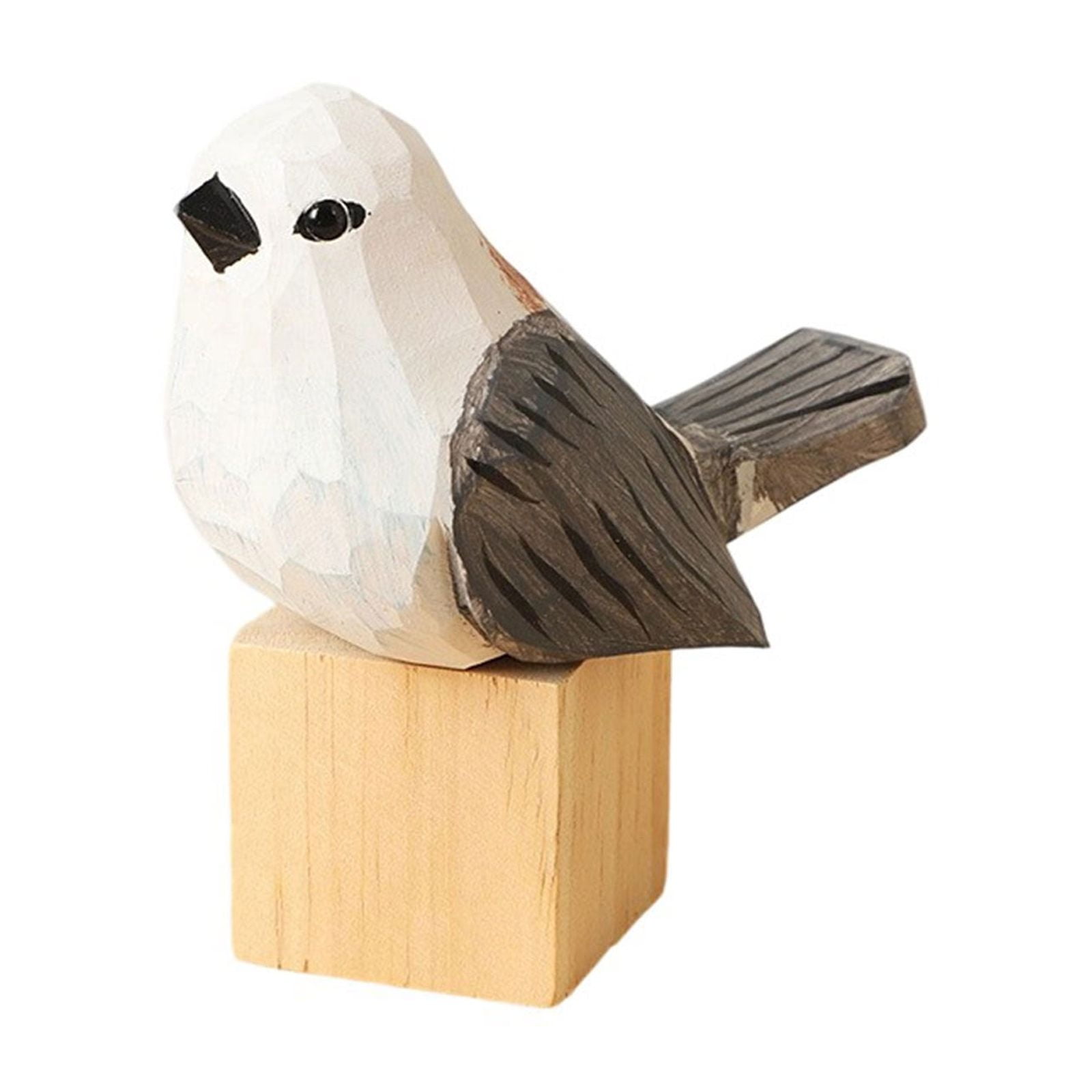 Colorful Carving Bird Statue Natural Texture Decorative Piece with ...