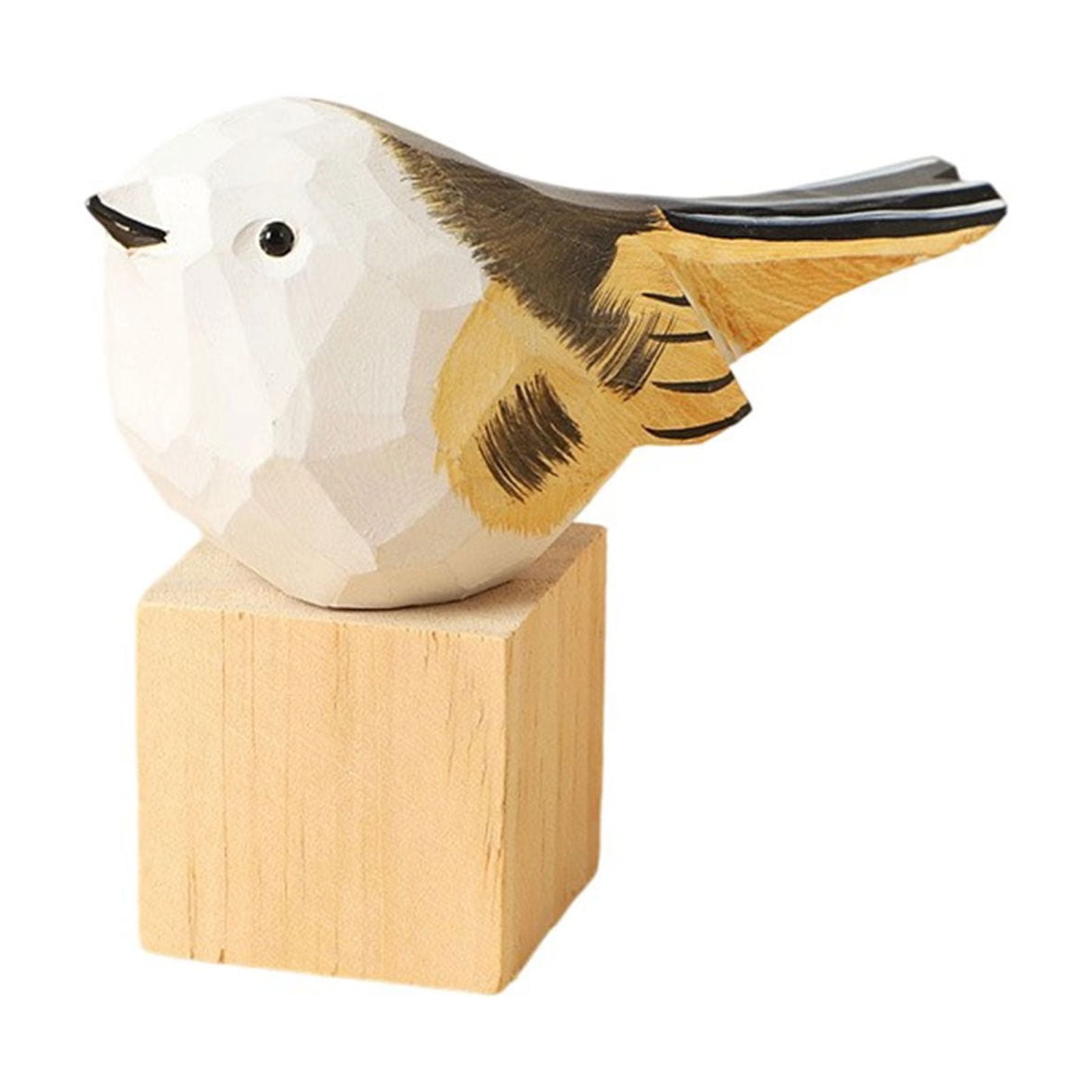 Colorful Carving Bird Statue Natural Texture Decorative Piece with ...