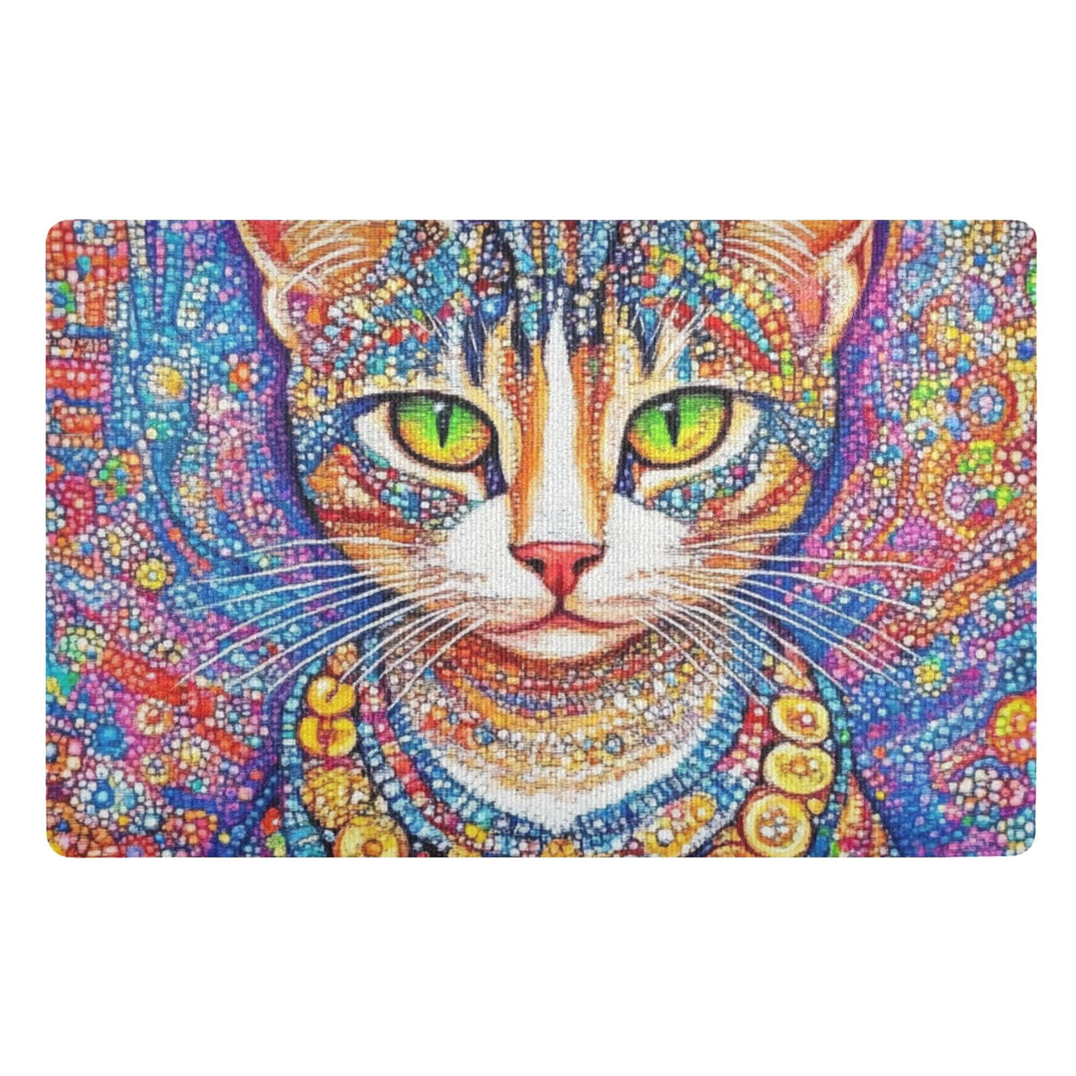 Colorful Cat Art Floor Door Mat Outdoor Indoor for Home Entrance ...