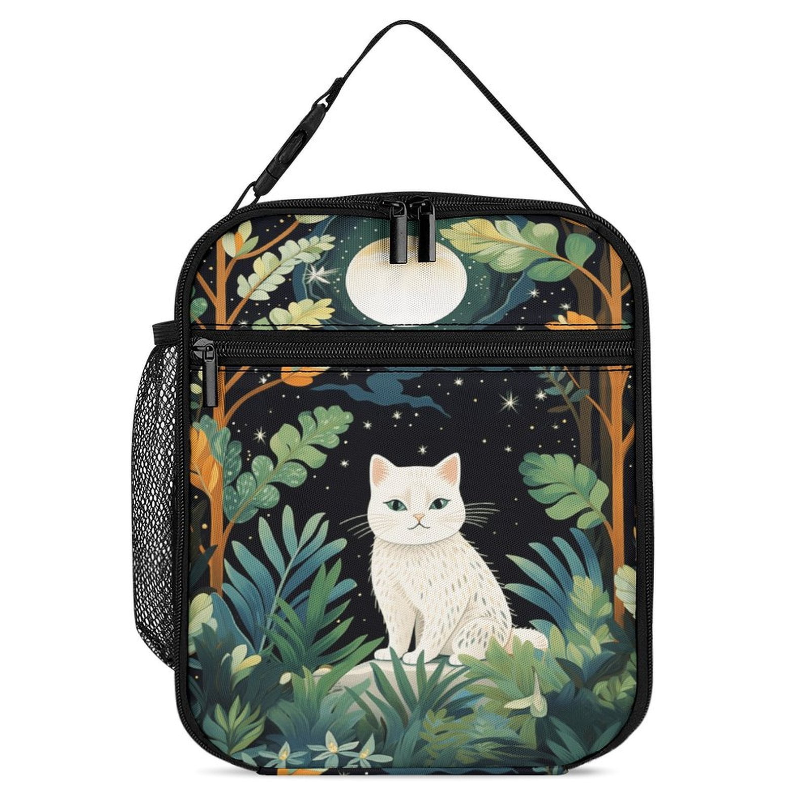 Colorful Cat Lunch Bag Insulated Meal Bag Reusable Lunch Box Bag Food ...
