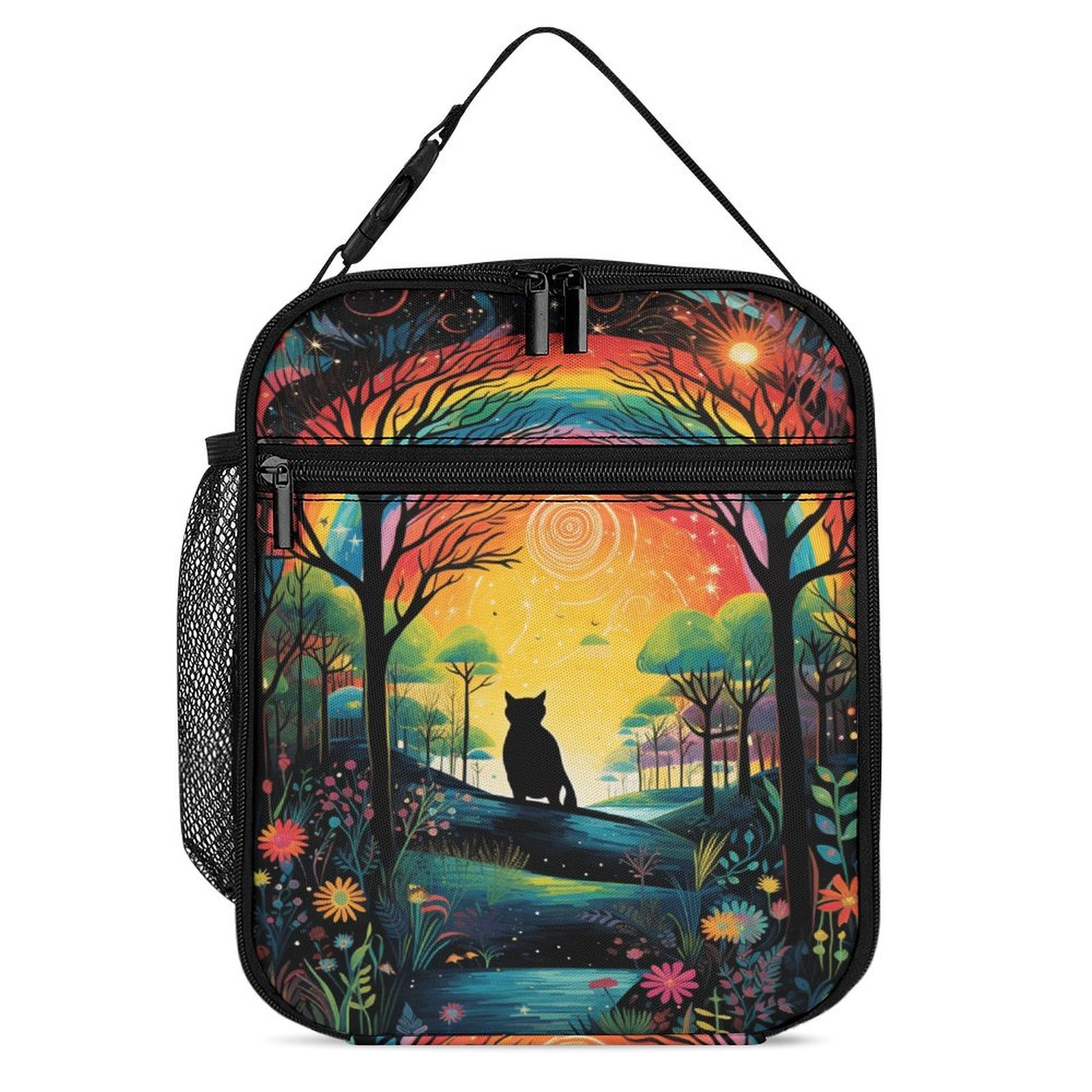 Colorful Cat Lunch Bag Insulated Portable Lunch Box Tote Bags for ...