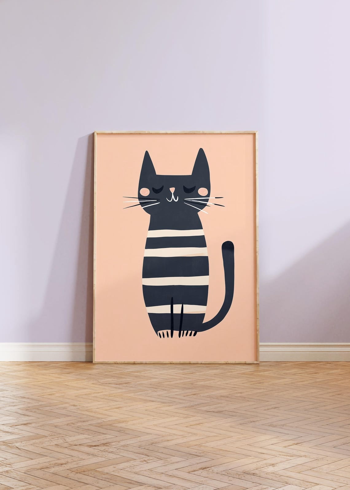 Colorful Cat Poster, Nursery Cat Wall Art, Cute Cat Print, Kids Room ...