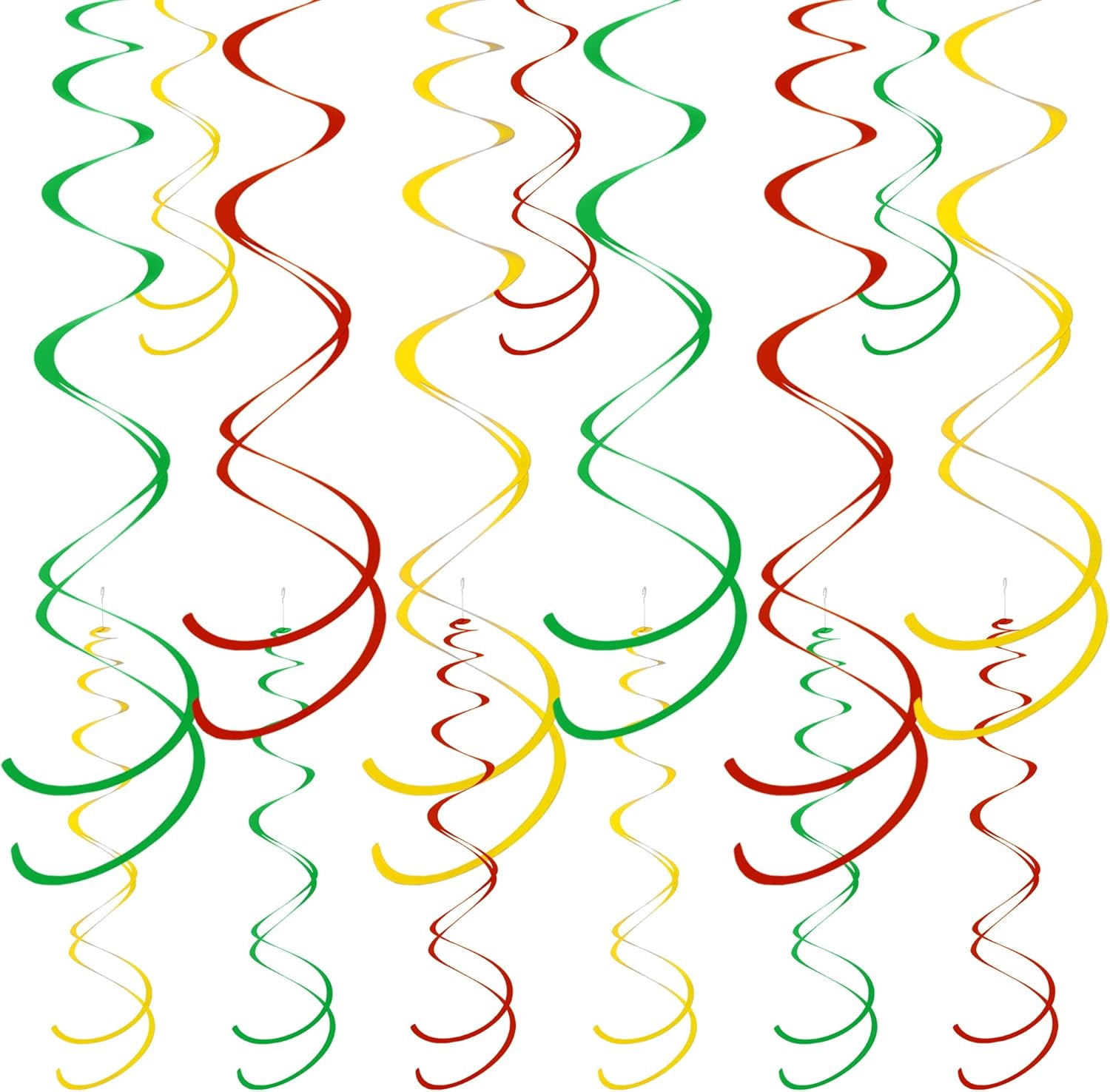 Colorful Ceiling Swirl Foil Decorations Hanging Plastic Streamer Themed ...