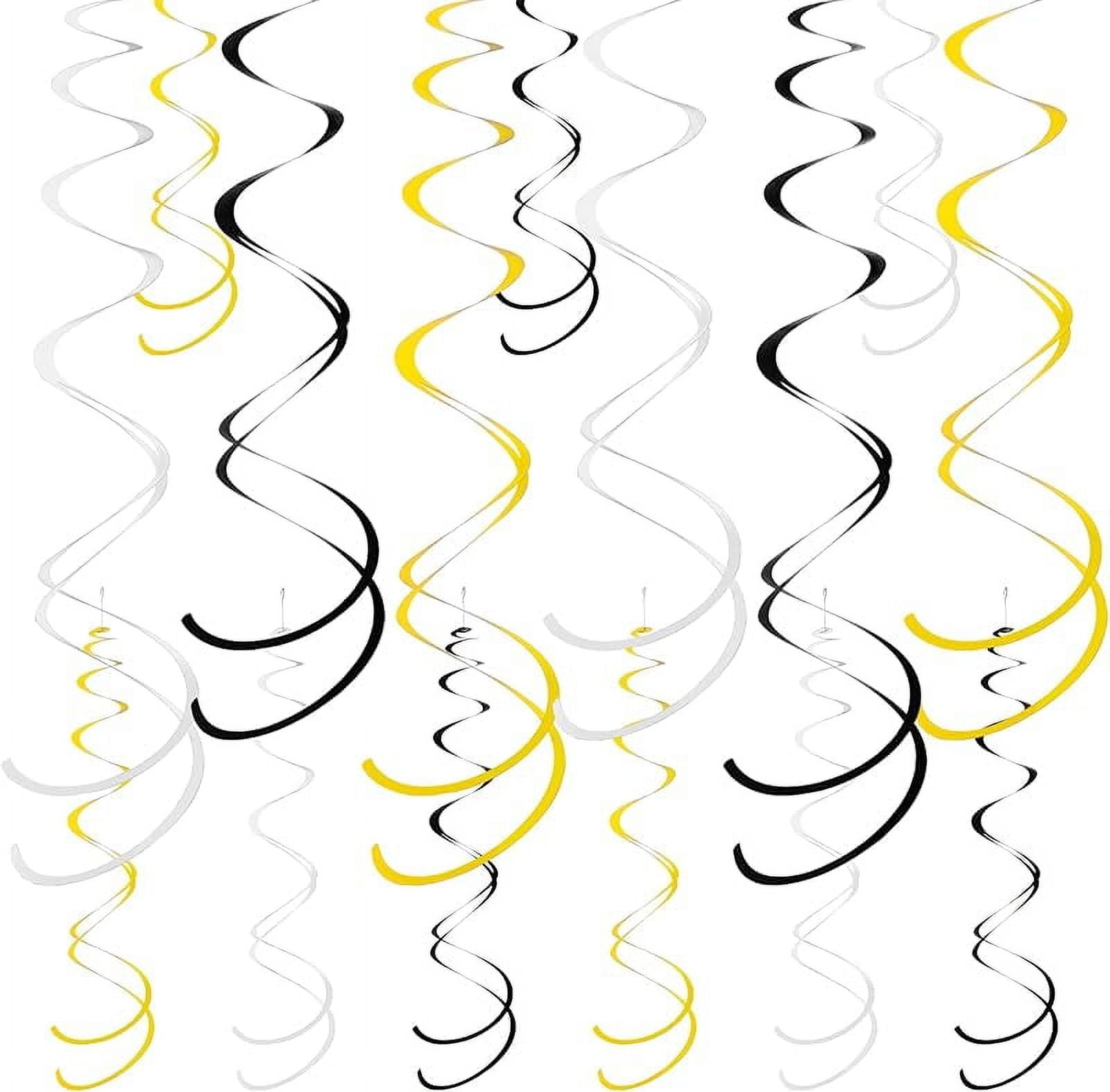 Colorful Ceiling Swirl Foil Decorations Hanging Plastic Streamer Themed ...