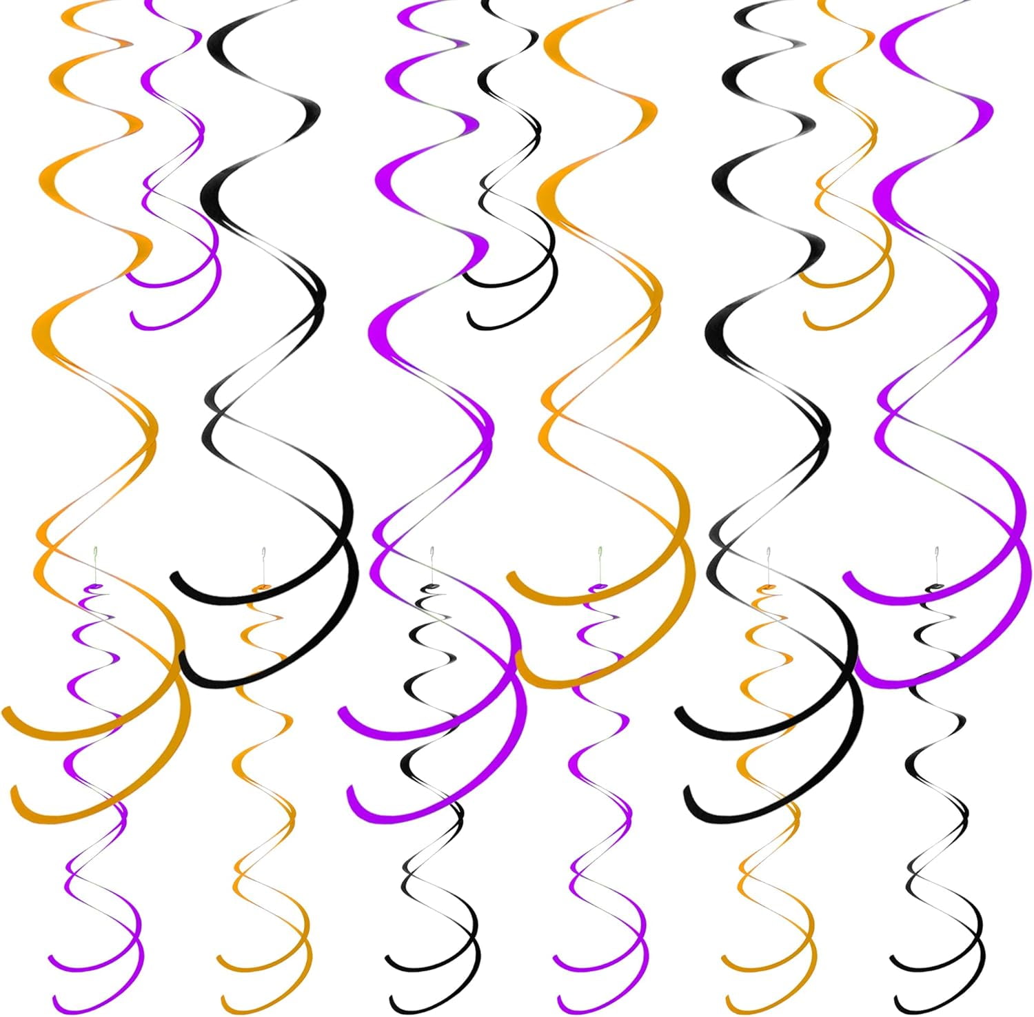 Colorful Ceiling Swirl Foil Decorations Hanging Plastic Streamer Themed ...