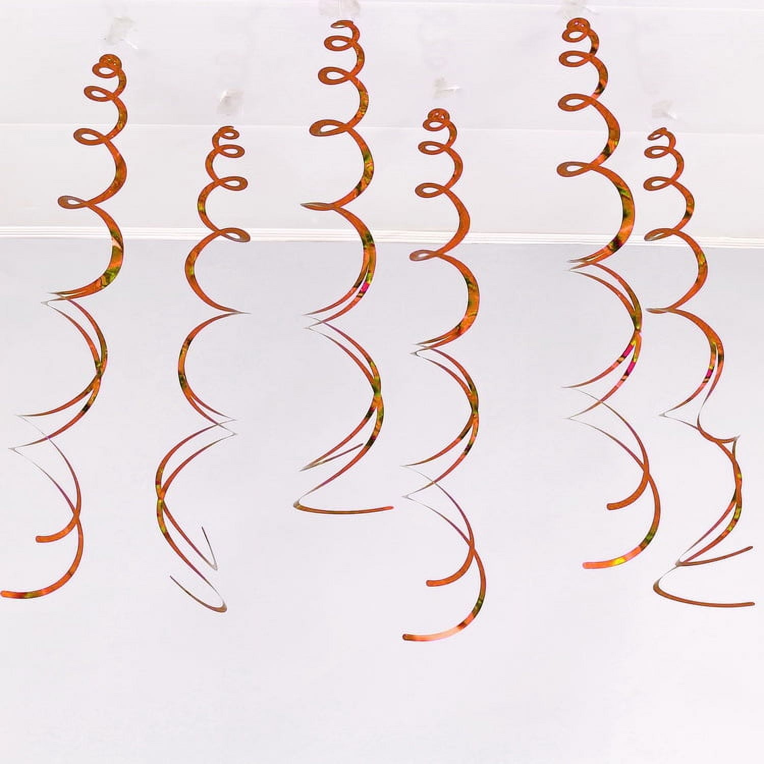 Colorful Ceiling Swirl Foil Decorations Hanging Plastic Tassels Theme ...