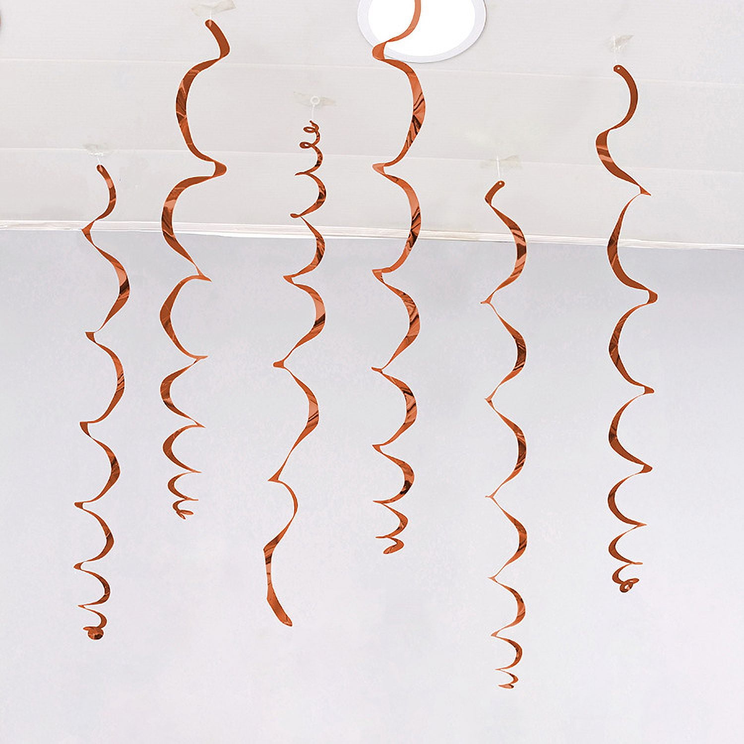 Colorful Ceiling Swirl Foil Decorations Hanging Plastic Tassels Theme ...