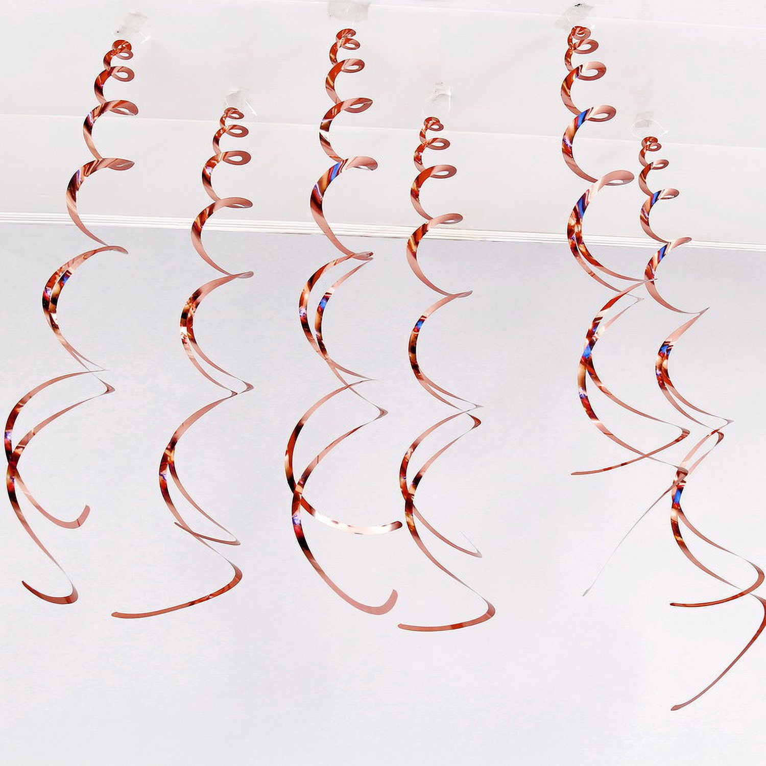 Colorful Ceiling Swirl Foil Decorations Hanging Plastic Tassels Theme ...