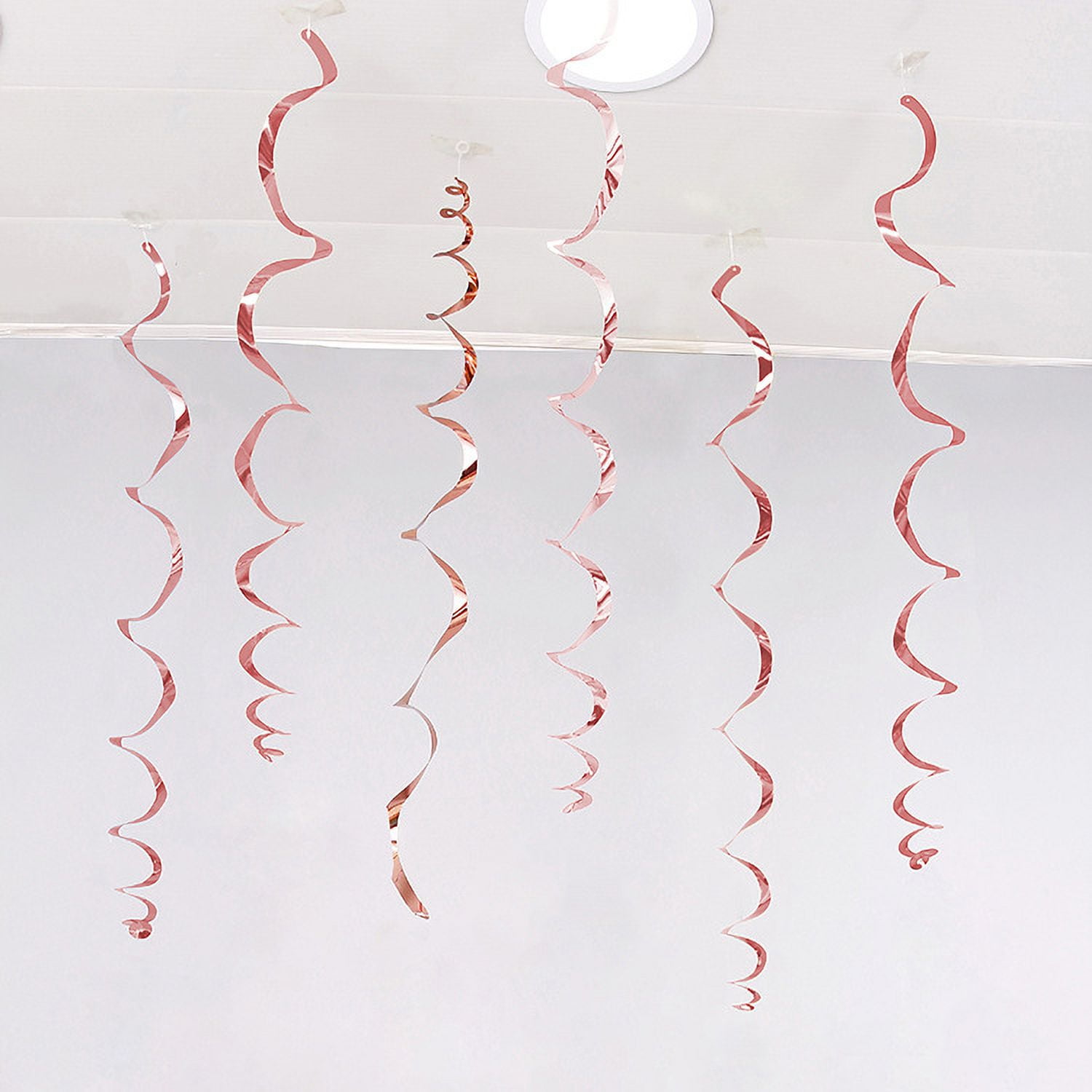 Colorful Ceiling Swirl Foil Decorations Hanging Plastic Tassels Theme ...
