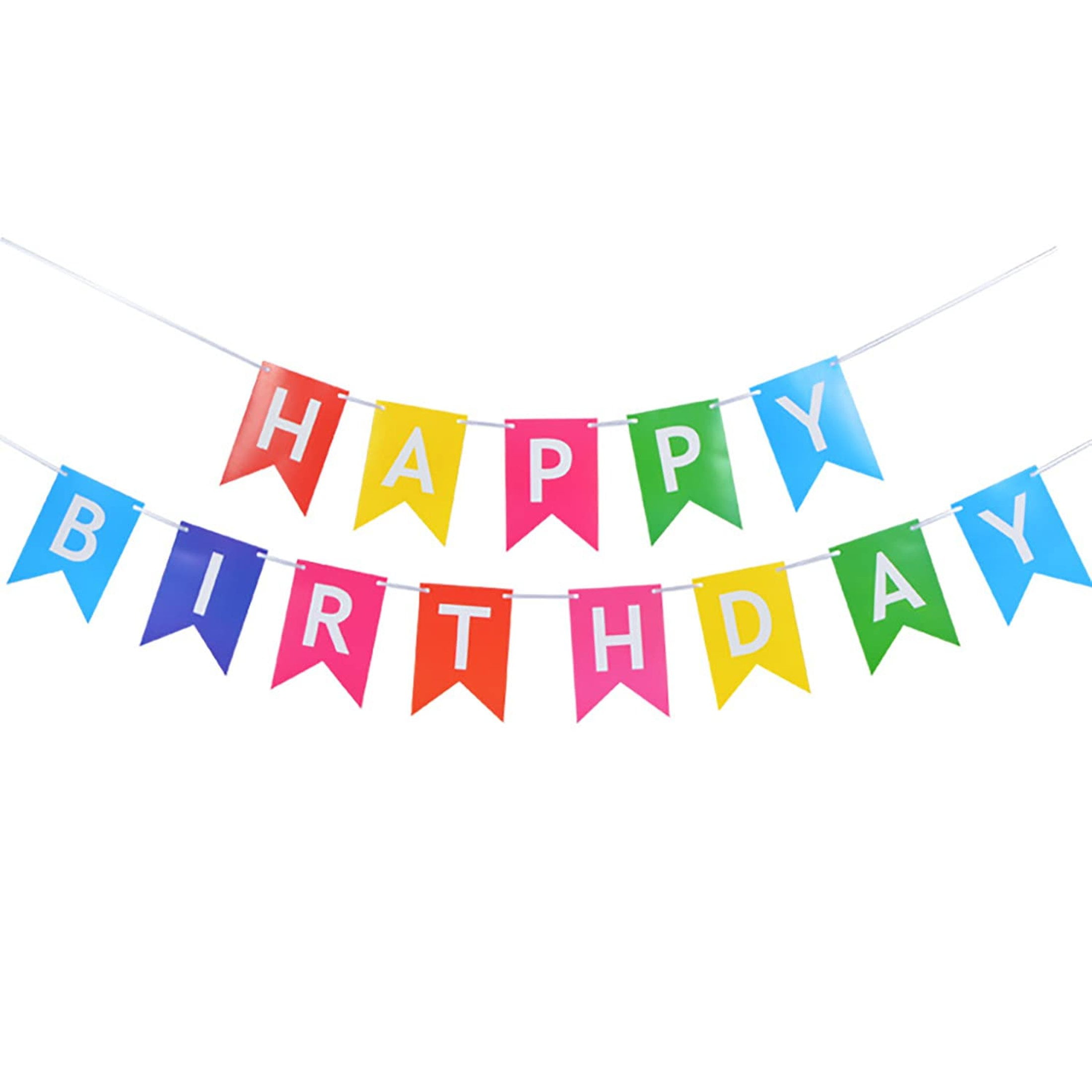 Colorful Celebration Birthday Banner - Swallowtail Flag Party Sign ...