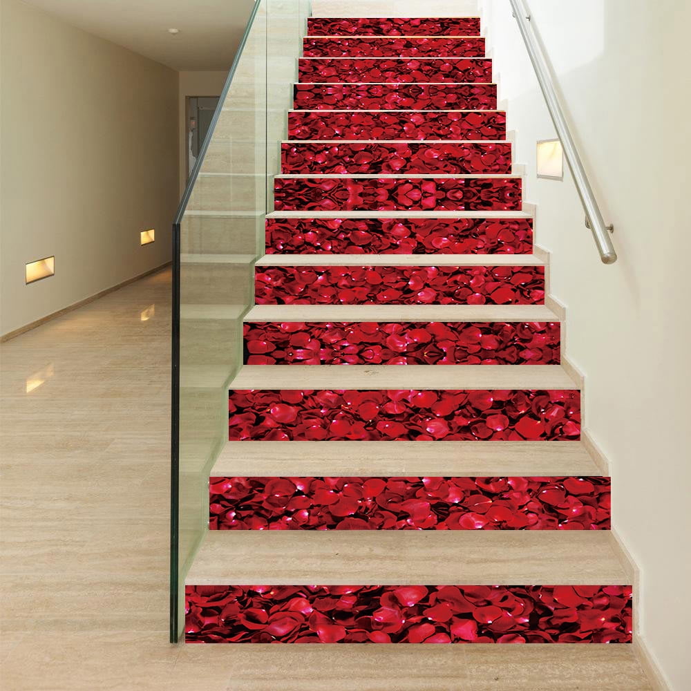 Colorful Ceramic Tiles Removable Stair Sticker Step Creative Self ...
