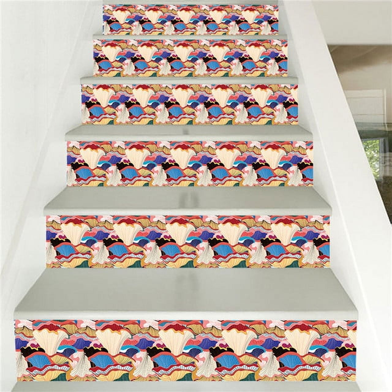 Colorful Ceramic Tiles Removable Stair Sticker Step Creative Self ...