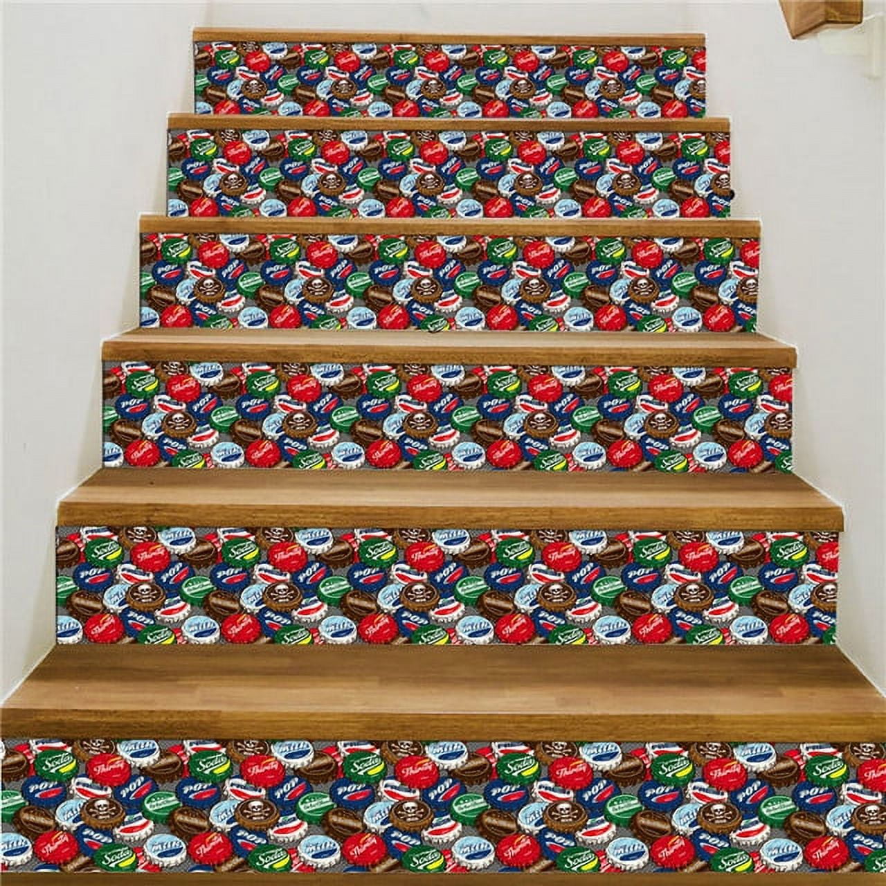 Colorful Ceramic Tiles Removable Stair Sticker Step Creative Self ...
