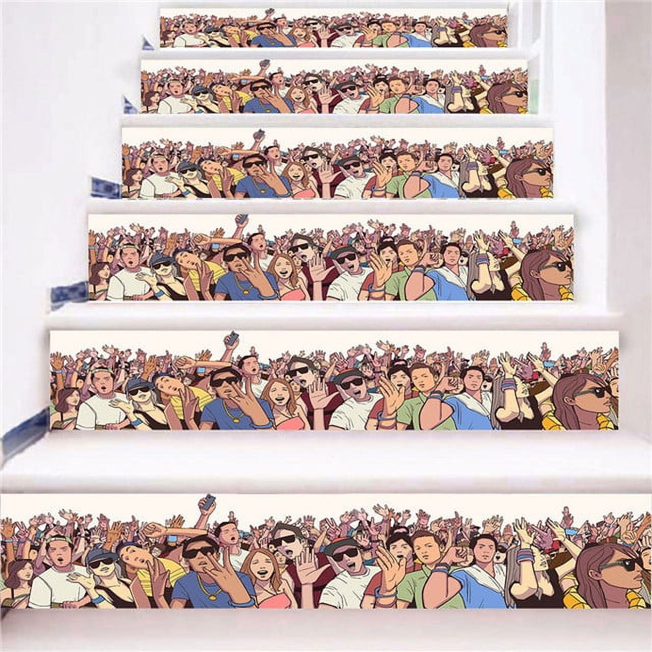 Colorful Ceramic Tiles Removable Stair Sticker Step Creative Self ...